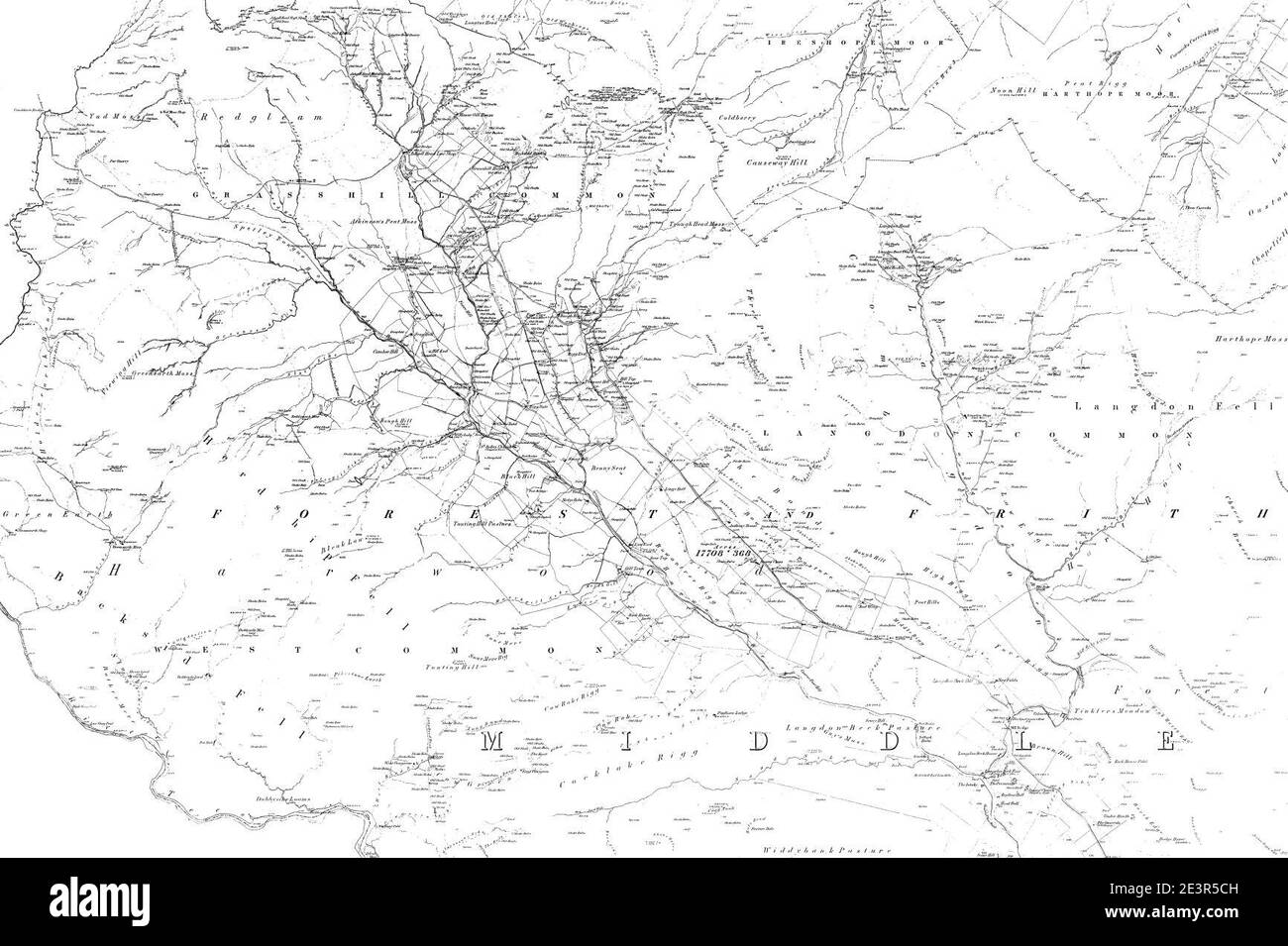 Map of Durham Sheet 030, Ordnance Survey, 1857-1867 Stock Photo - Alamy
