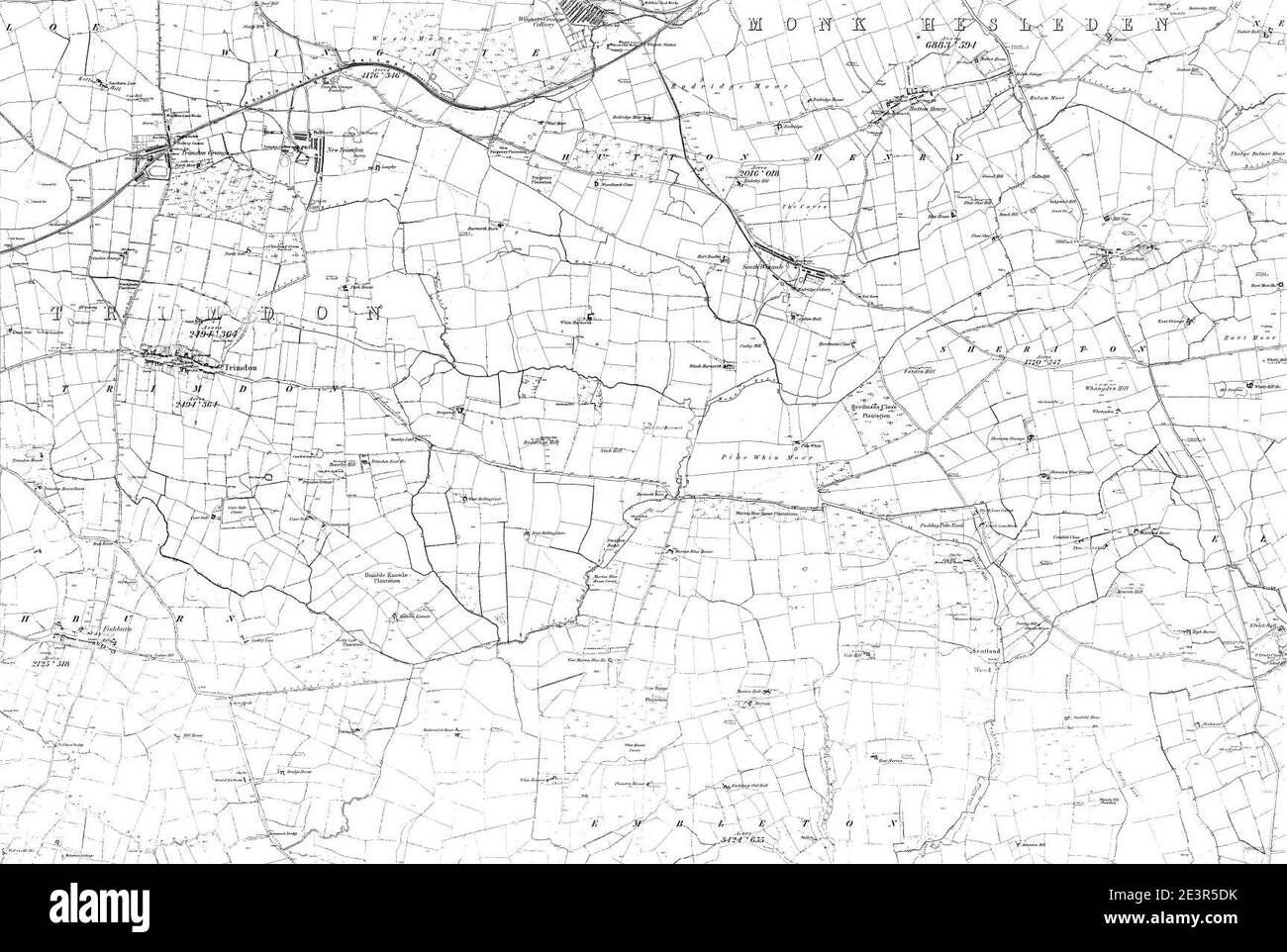 Durham map Black and White Stock Photos & Images - Alamy