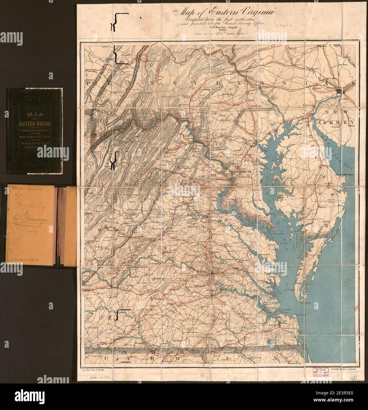 Map of eastern Virginia Stock Photo - Alamy