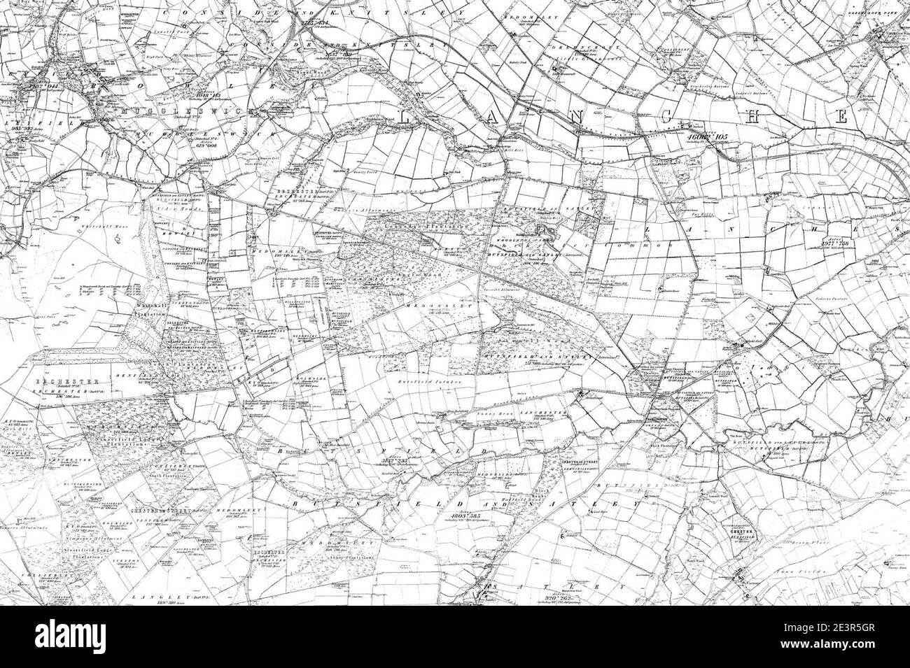 Map of Durham Sheet 018, Ordnance Survey, 1857-1867 Stock Photo - Alamy