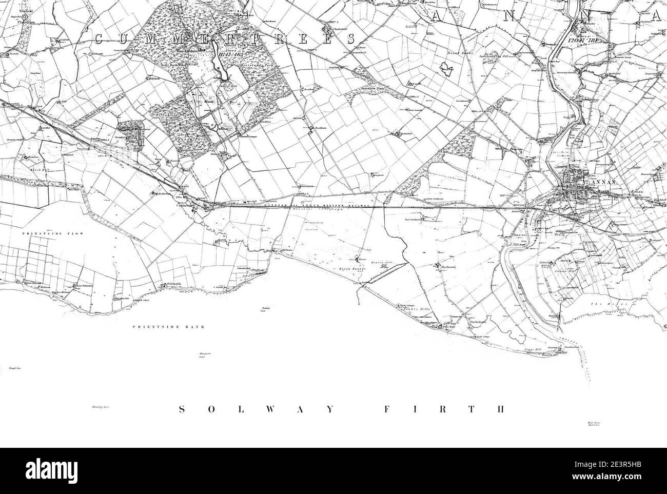 Map of Dumfriesshire Sheet 062, Ordnance Survey, 1858-1863 Stock Photo ...