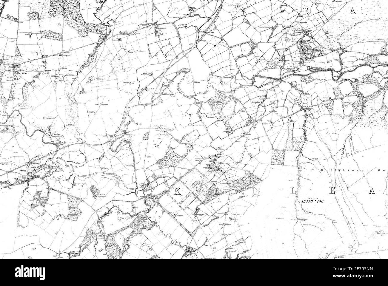 Map of Dumbartonshire Sheet 015, Ordnance Survey, 1864-1873 Stock Photo ...