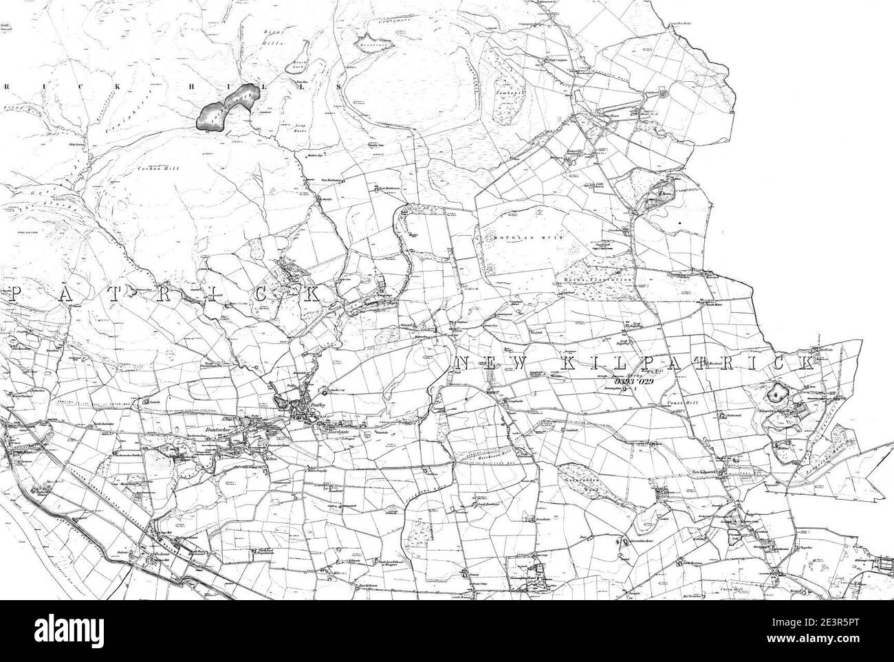 Map of Dumbartonshire Sheet 023, Ordnance Survey, 1864-1873 Stock Photo ...