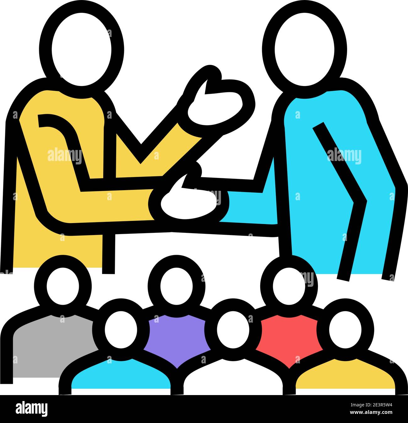 friendship people value color icon vector illustration Stock Vector ...