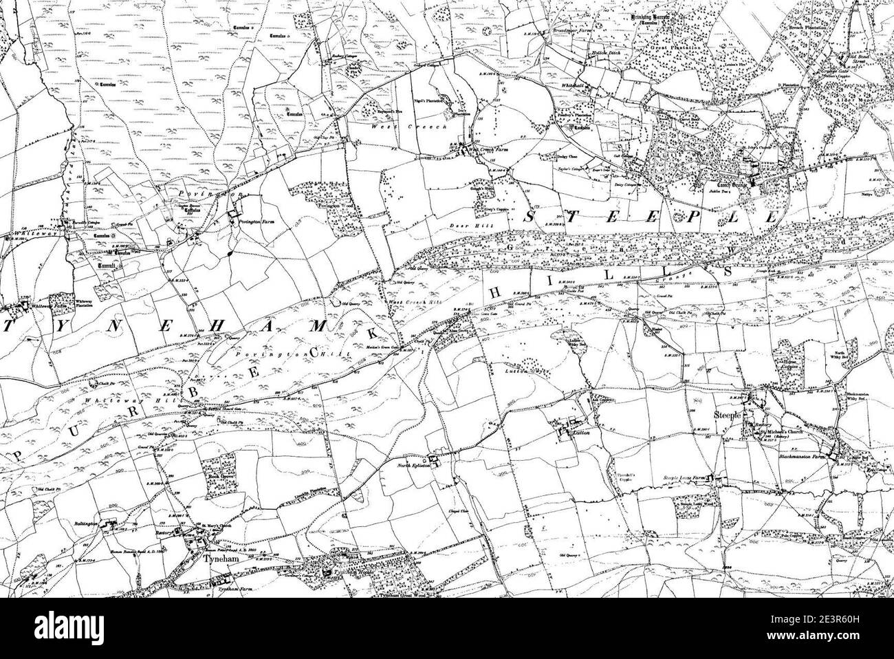 Map of Dorset OS Map name 055-NE, Ordnance Survey, 1888-1892 Stock ...