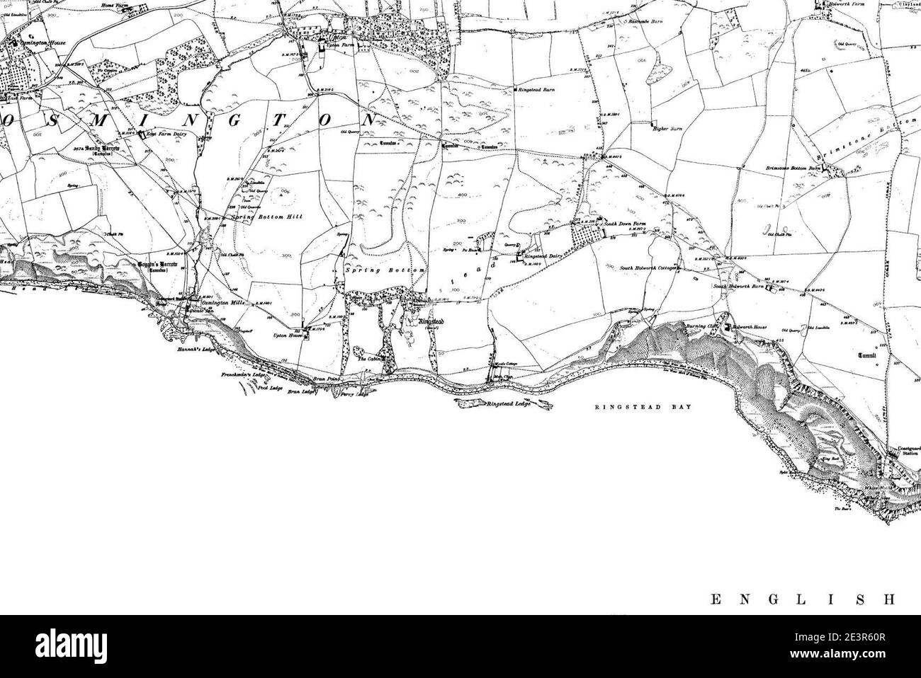 Map of Dorset OS Map name 054-NW, Ordnance Survey, 1888-1892 Stock ...