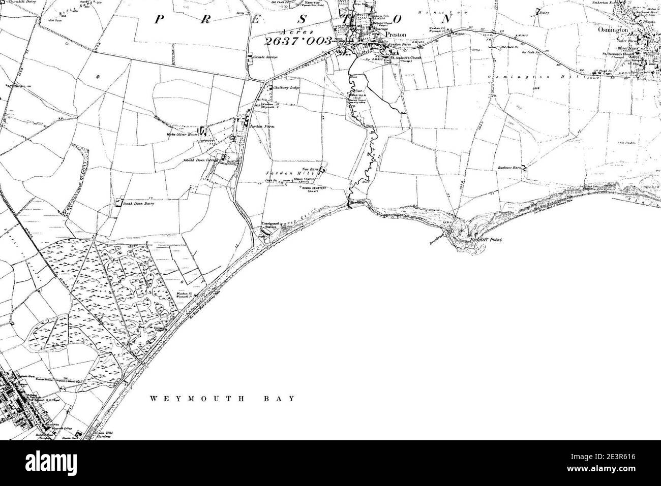 Map of Dorset OS Map name 053-NE, Ordnance Survey, 1888-1892 Stock ...