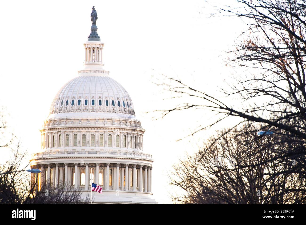 WASHINGTON D.C., JANUARY 19- A general view of the Capitol Building ...