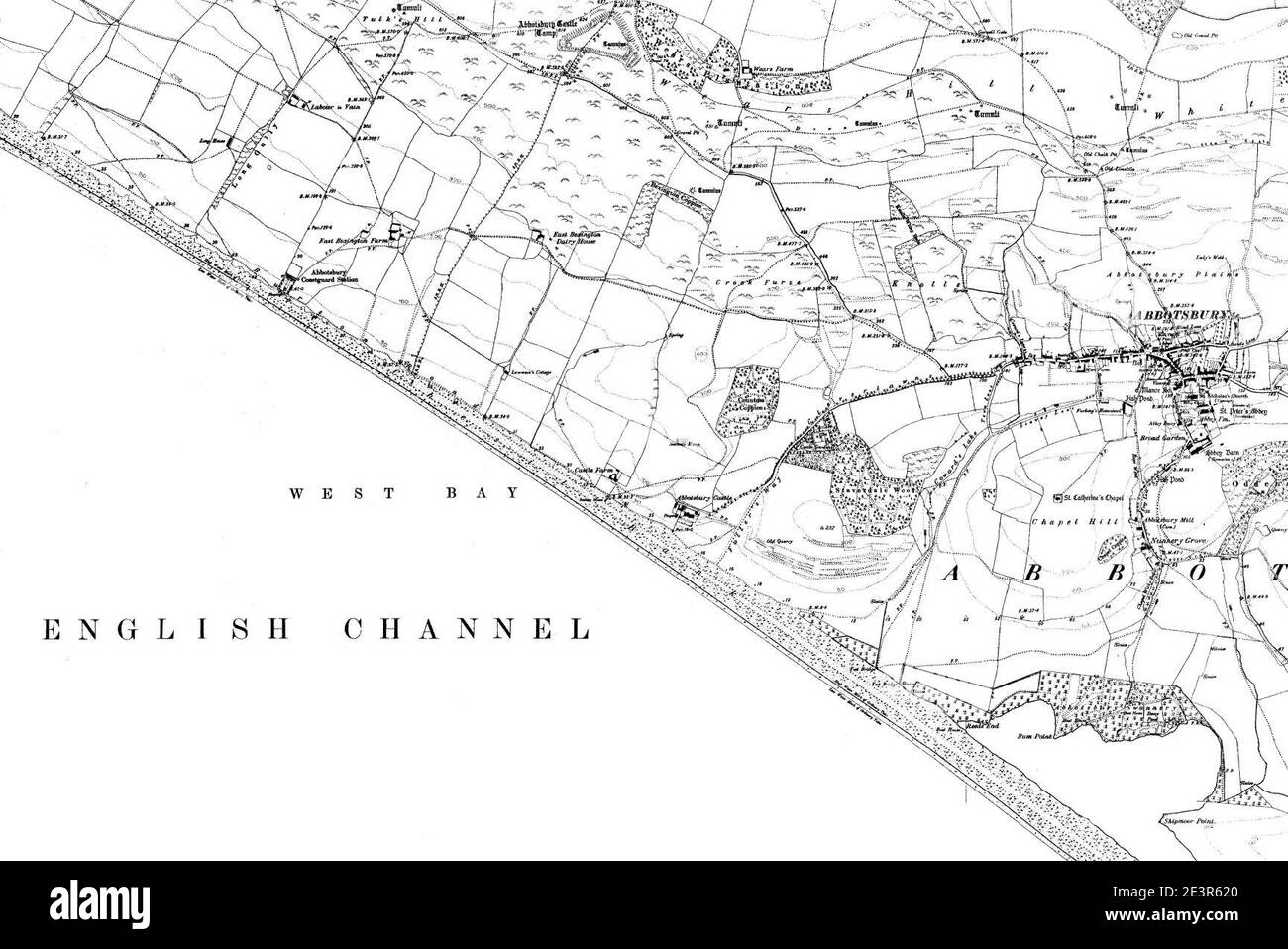 Map of Dorset OS Map name 046-SW, Ordnance Survey, 1888-1892 Stock ...