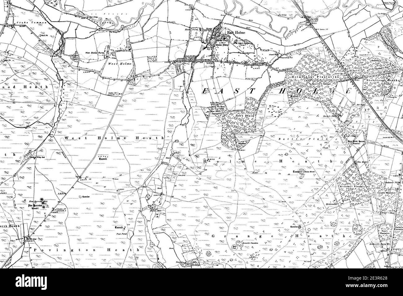 Map of Dorset OS Map name 049-SE, Ordnance Survey, 1888-1892 Stock ...