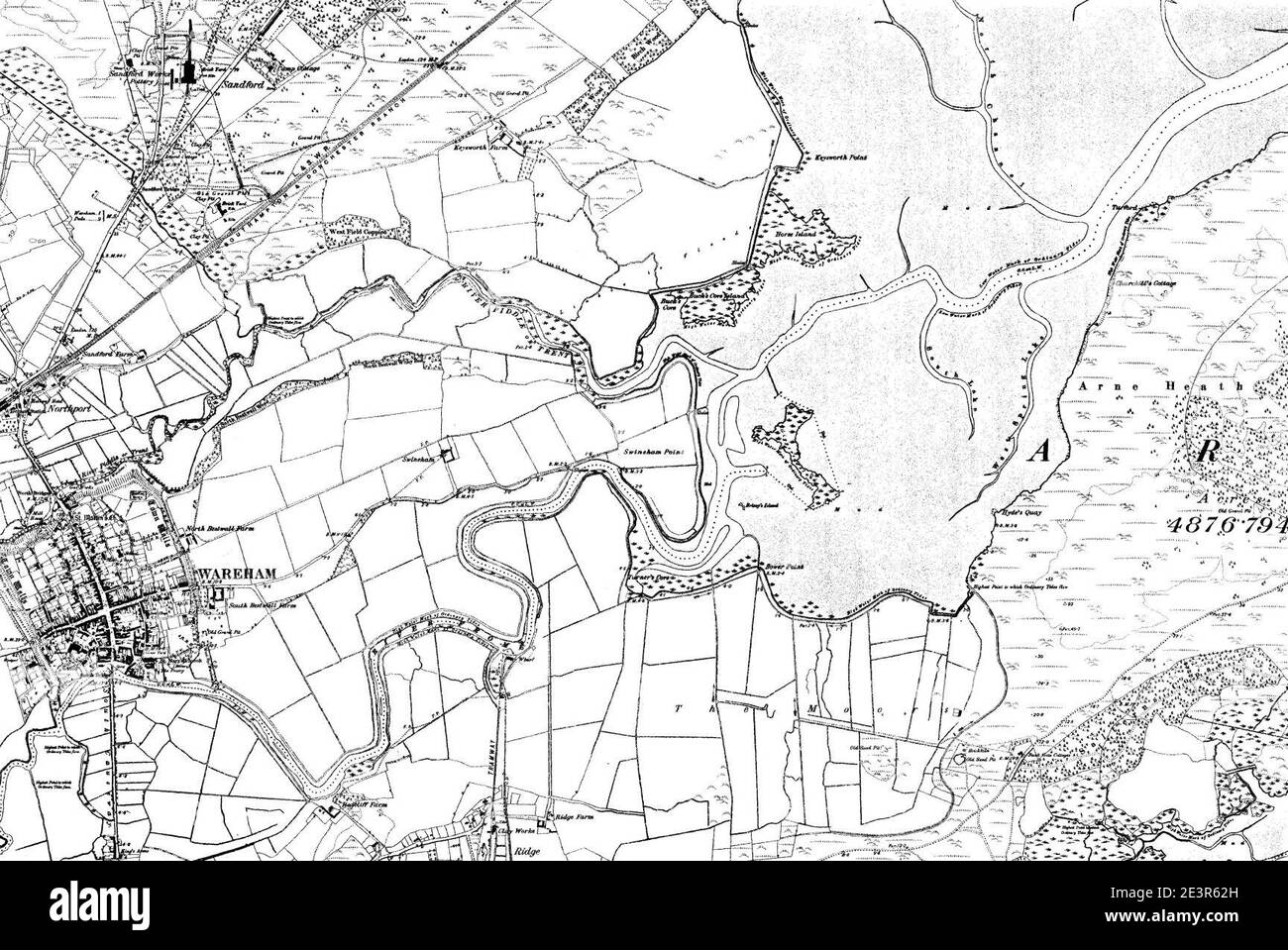 Map of Dorset OS Map name 050-NW, Ordnance Survey, 1888-1892 Stock ...