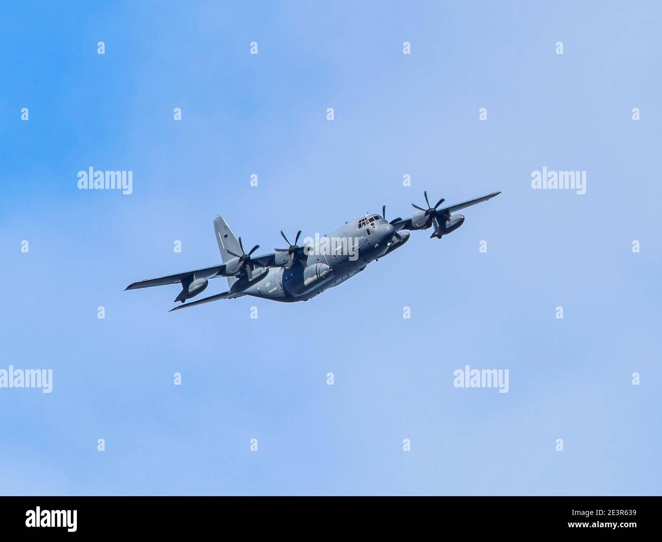 Lockheed MC-130J Commando II USAF training flight over Blakeney North ...