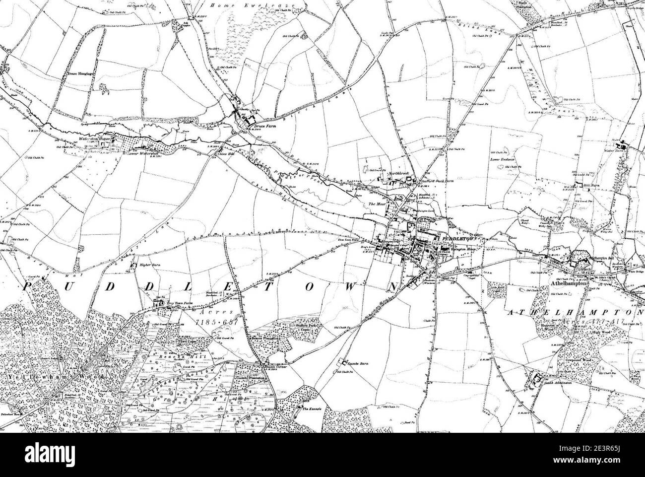 Map of Dorset OS Map name 041-NW, Ordnance Survey, 1888-1892 Stock ...