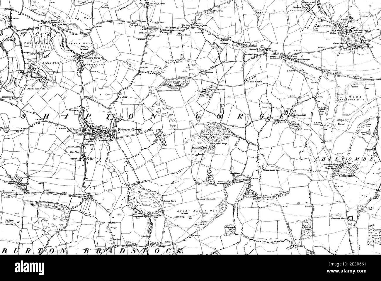 Map of Dorset OS Map name 038-SE, Ordnance Survey, 1888-1892 Stock ...