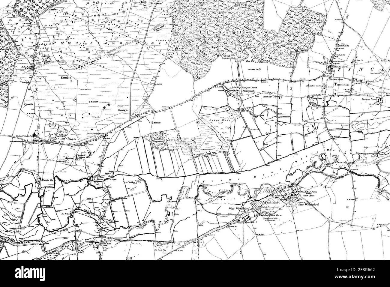 Map of Dorset OS Map name 041-SW, Ordnance Survey, 1888-1892 Stock ...