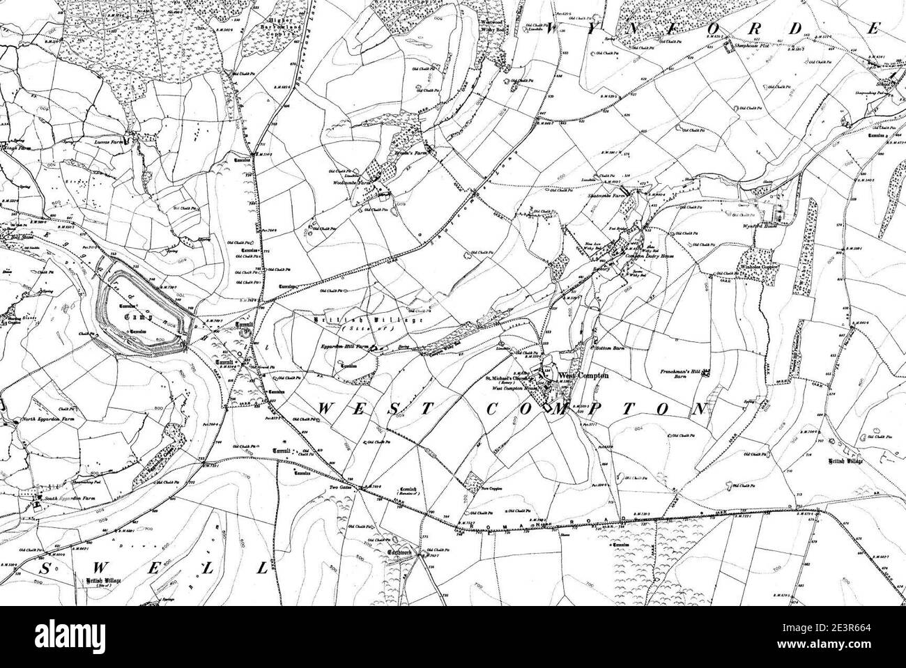 Map of Dorset OS Map name 039-NW, Ordnance Survey, 1888-1892 Stock ...