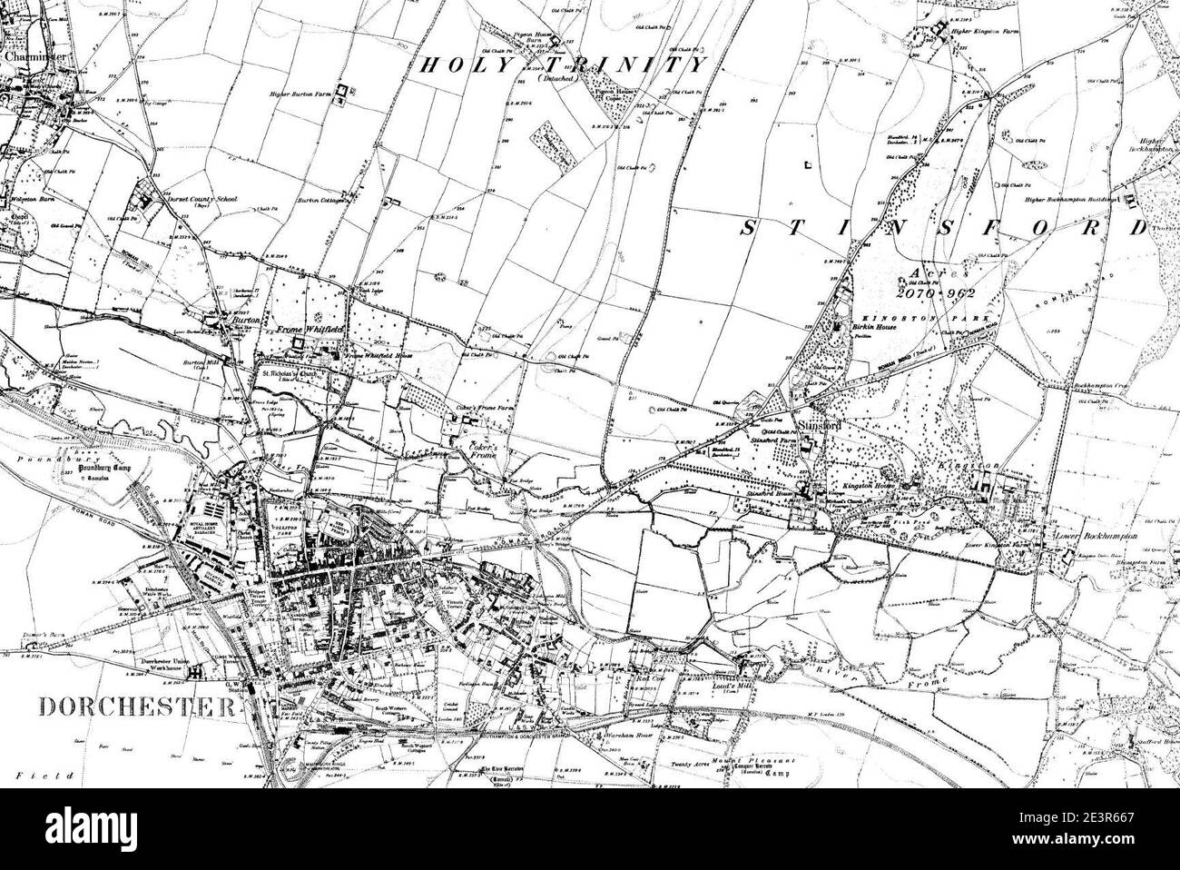 Map of Dorset OS Map name 040-SE, Ordnance Survey, 1888-1892 Stock ...