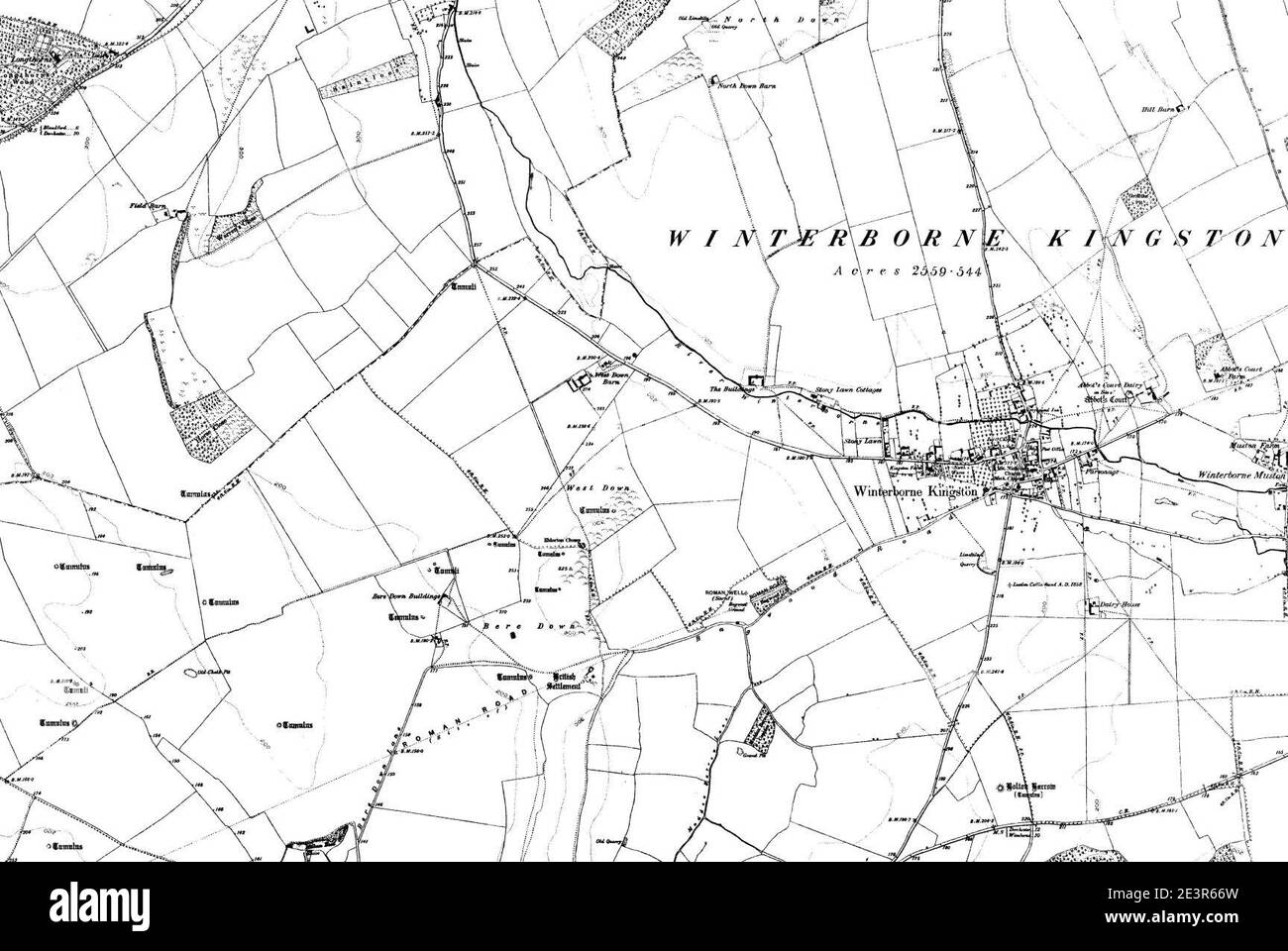 Map of Dorset OS Map name 033-SW, Ordnance Survey, 1888-1892 Stock ...