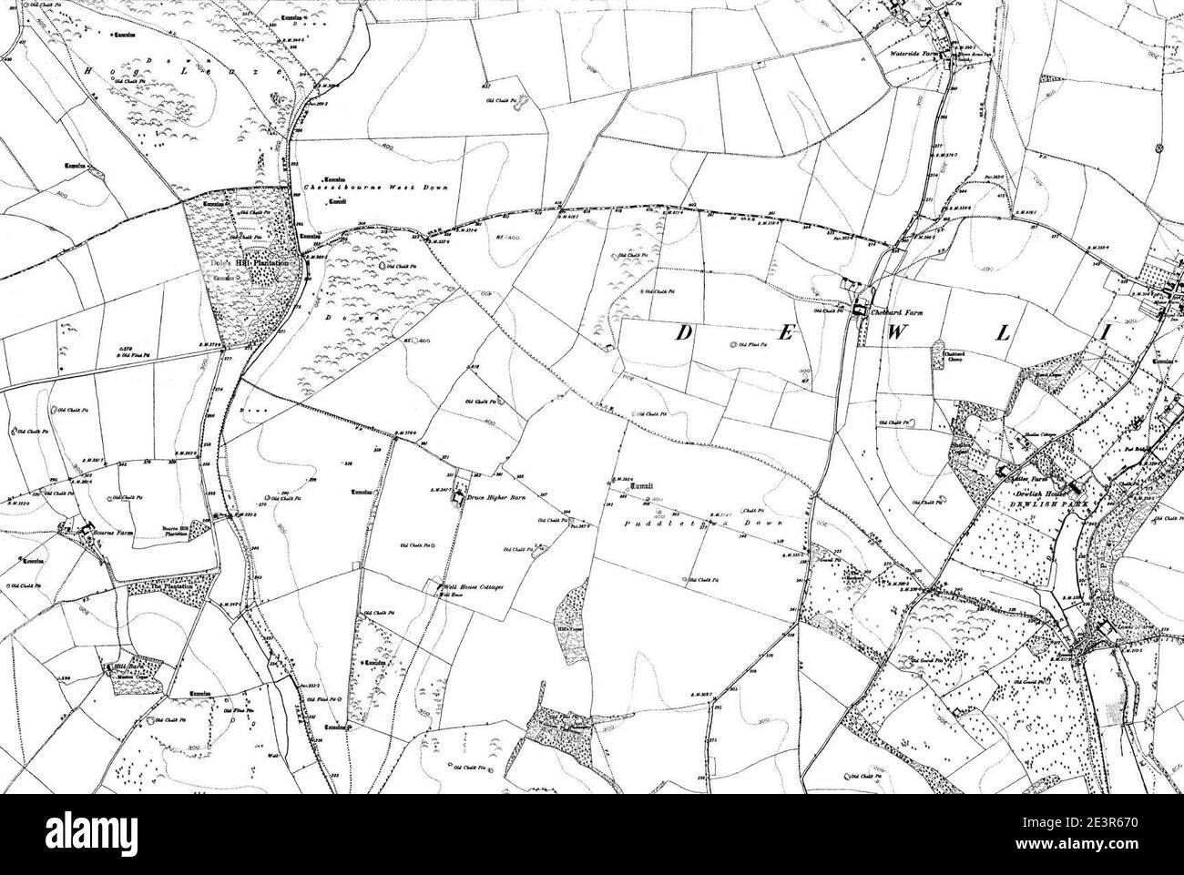 Map of Dorset OS Map name 032-SW, Ordnance Survey, 1888-1892 Stock ...
