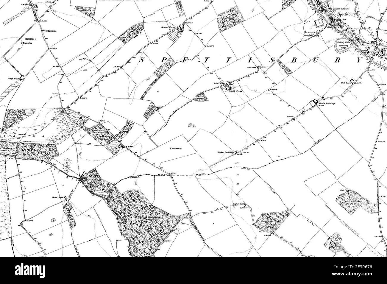 Map of Dorset OS Map name 033-NE, Ordnance Survey, 1888-1892 Stock ...