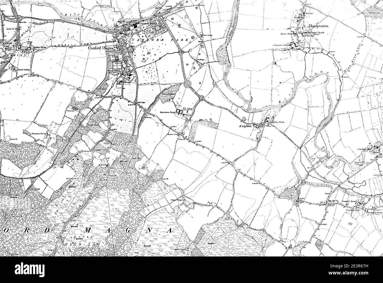 Map of Dorset OS Map name 035-SW, Ordnance Survey, 1888-1892 Stock ...