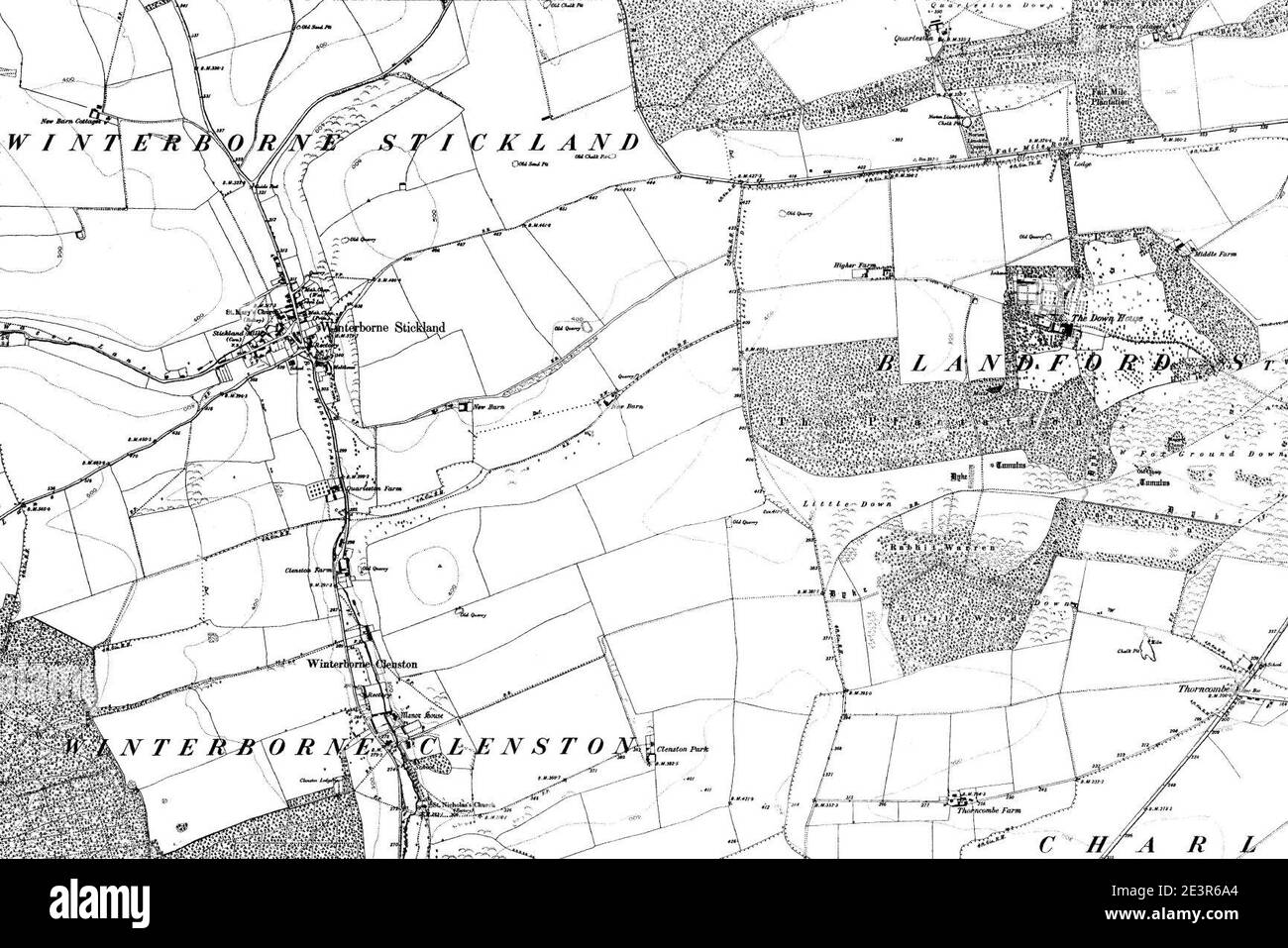 Map of Dorset OS Map name 024-SW, Ordnance Survey, 1888-1892 Stock ...