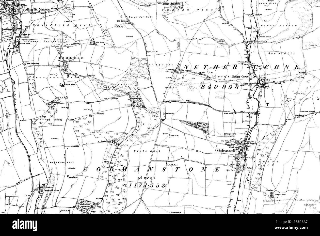Map of Dorset OS Map name 031-SW, Ordnance Survey, 1888-1892 Stock ...