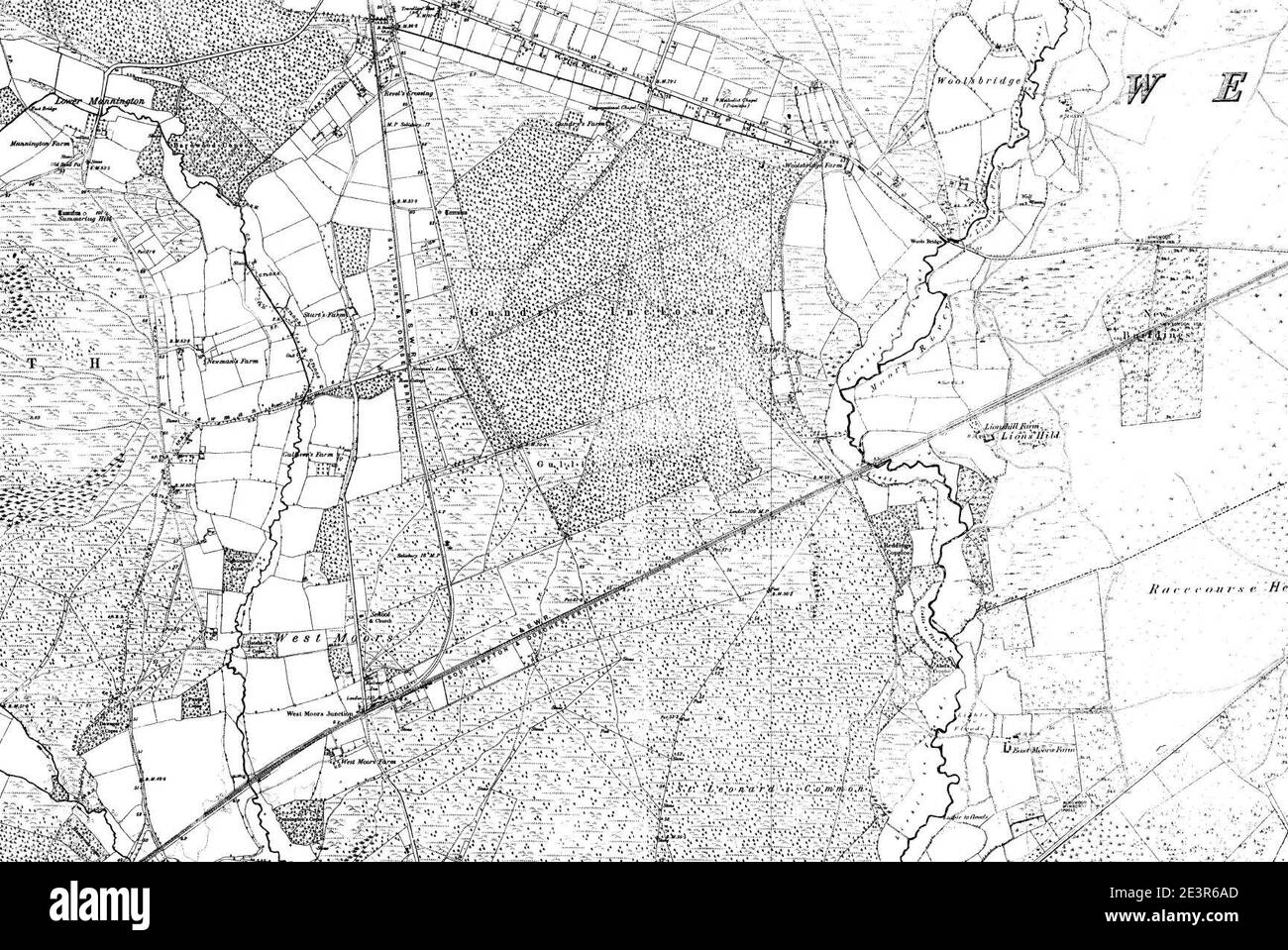 Map of Dorset OS Map name 026-SE, Ordnance Survey, 1888-1892 Stock ...