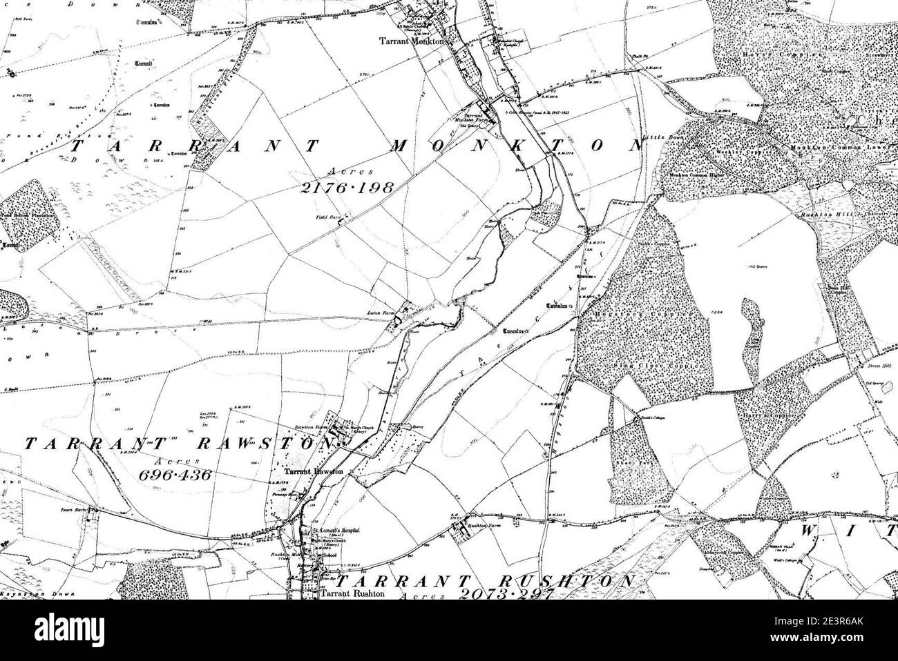 Map of Dorset OS Map name 025-NW, Ordnance Survey, 1888-1892 Stock ...