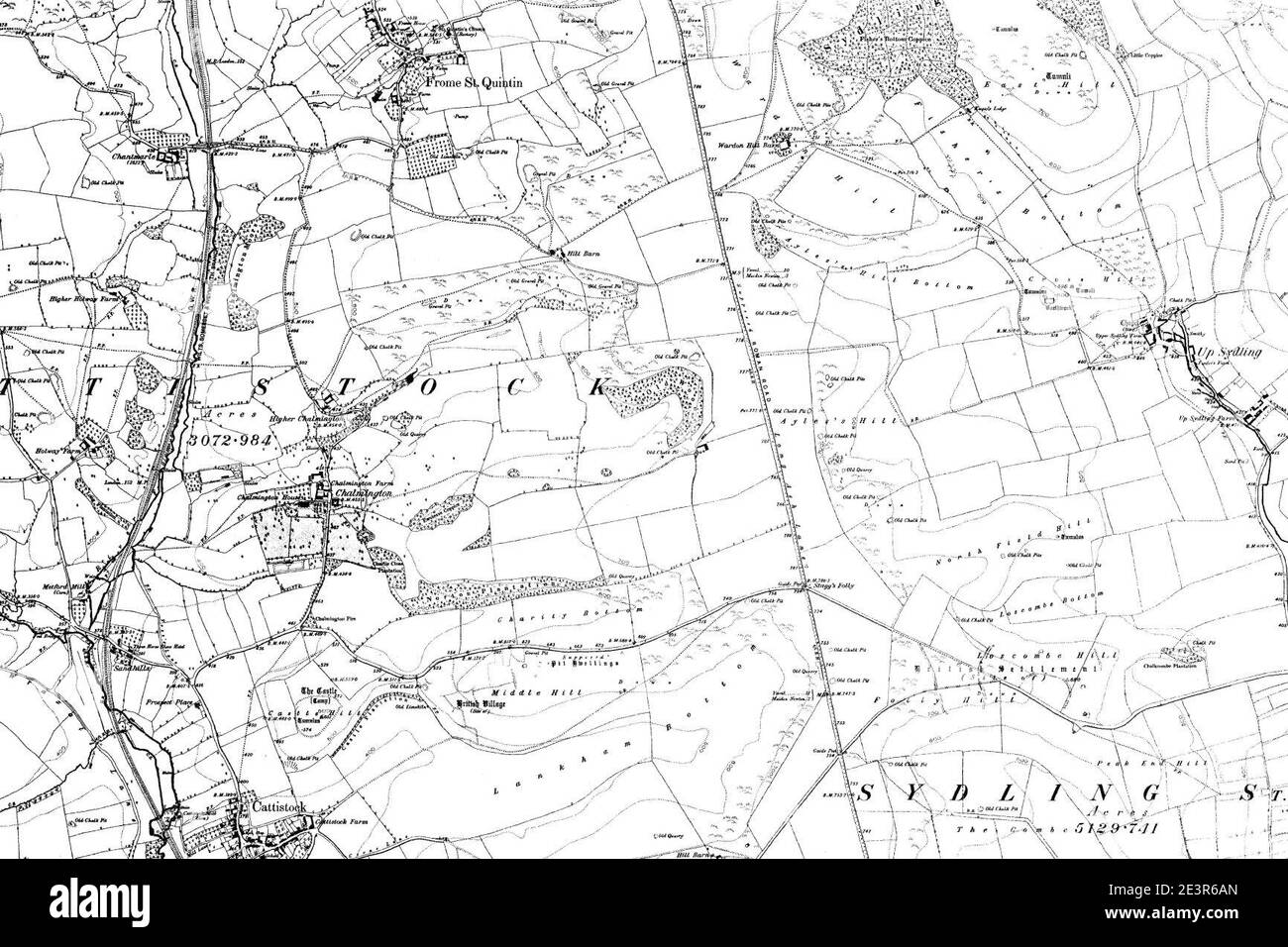 Map of Dorset OS Map name 030-NE, Ordnance Survey, 1888-1892 Stock ...