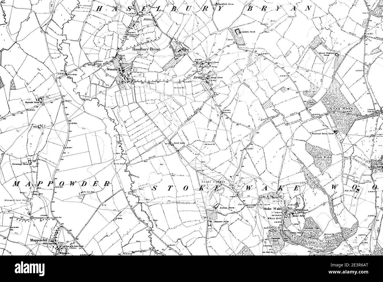 Map of Dorset OS Map name 023-NW, Ordnance Survey, 1888-1892 Stock ...