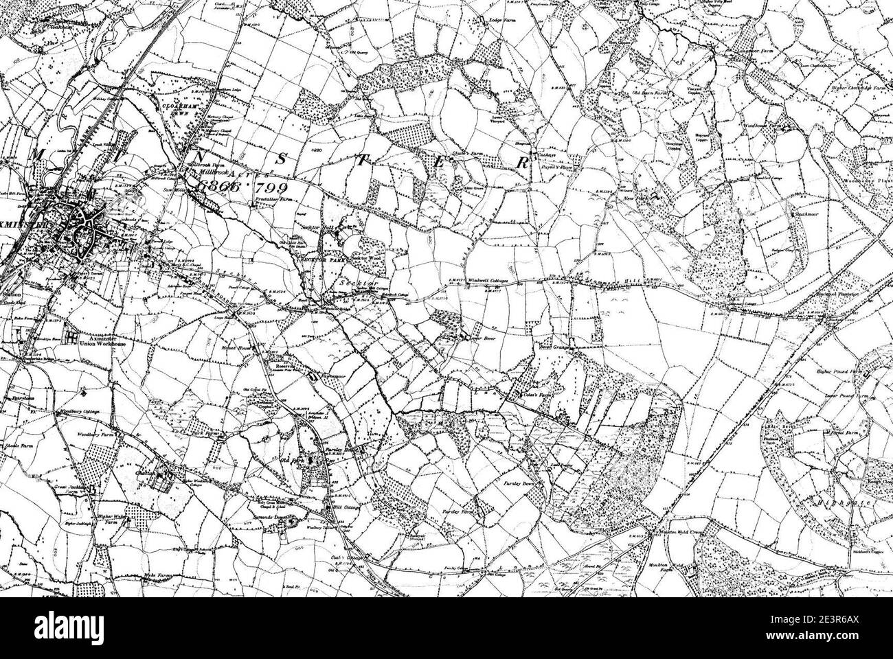 Map of Dorset OS Map name 027-SE, Ordnance Survey, 1888-1892 Stock ...