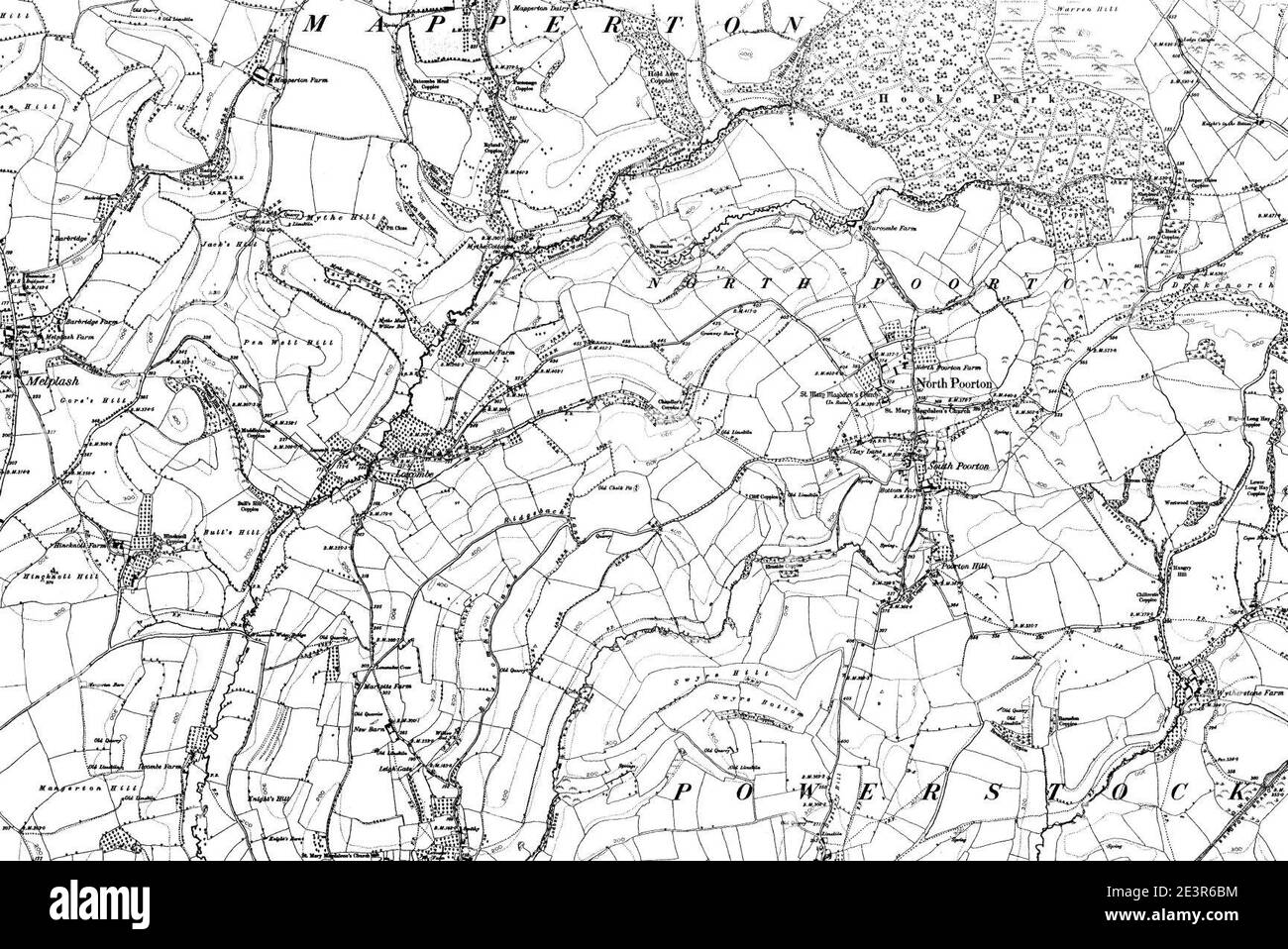 Map of Dorset OS Map name 029-SE, Ordnance Survey, 1888-1892 Stock ...