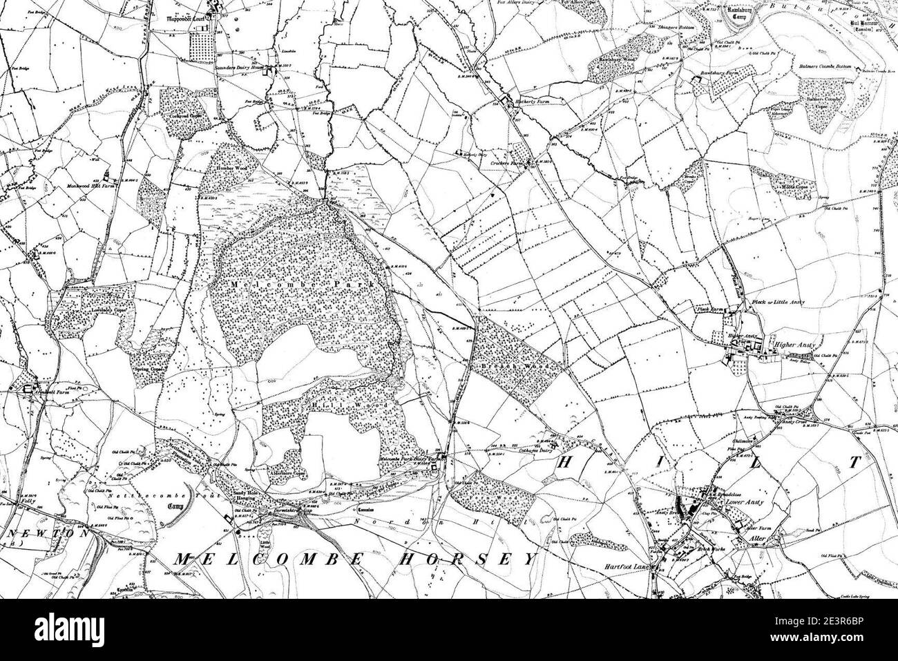 Map of Dorset OS Map name 023-SW, Ordnance Survey, 1888-1892 Stock ...