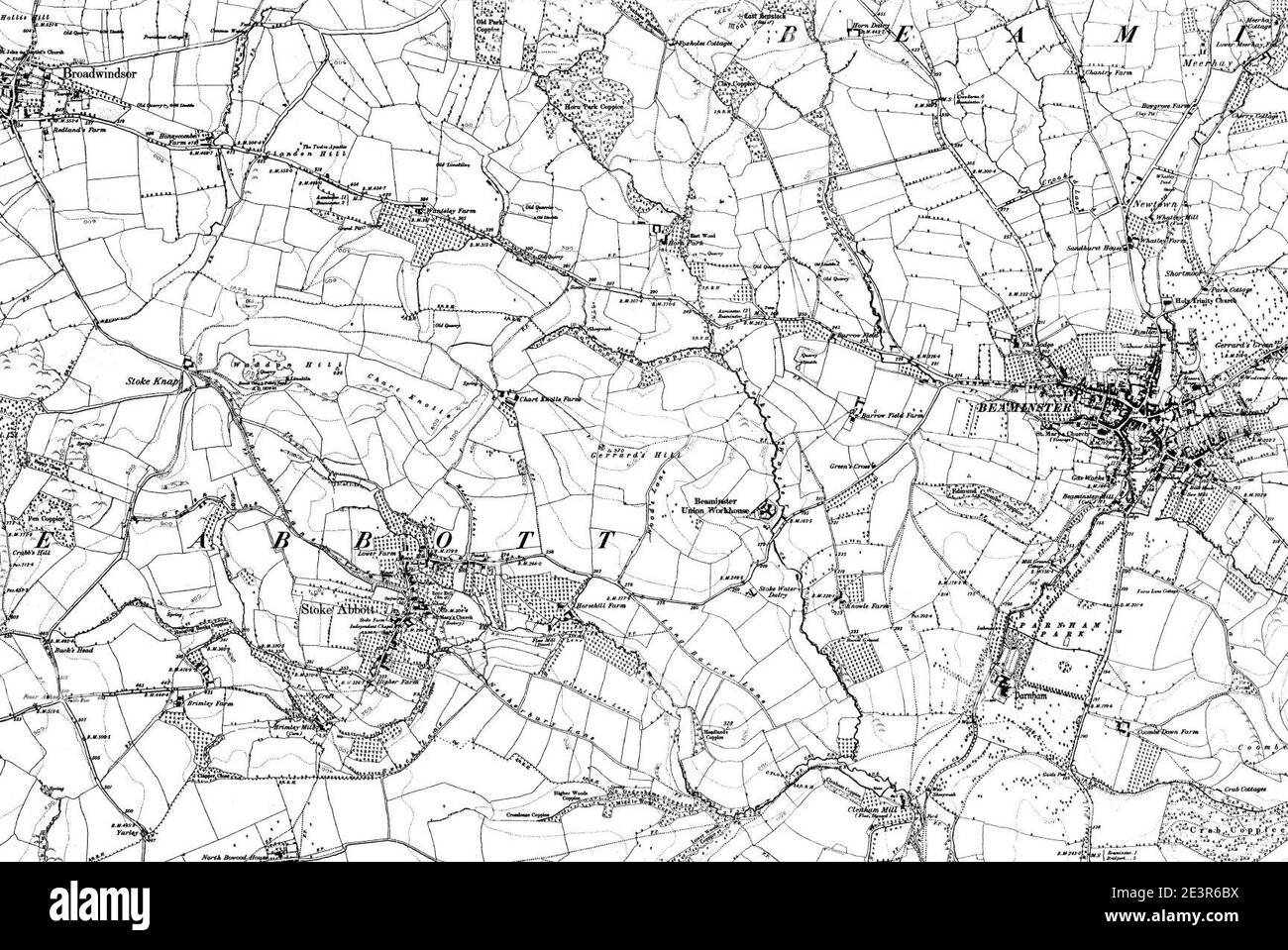 Map of Dorset OS Map name 029-NW, Ordnance Survey, 1888-1892 Stock ...