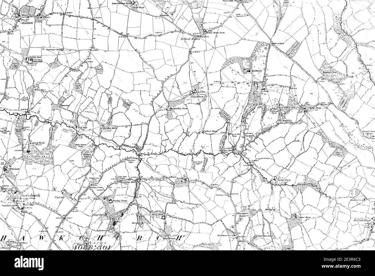 Map of Dorset OS Map name 028-NW, Ordnance Survey, 1888-1892 Stock ...
