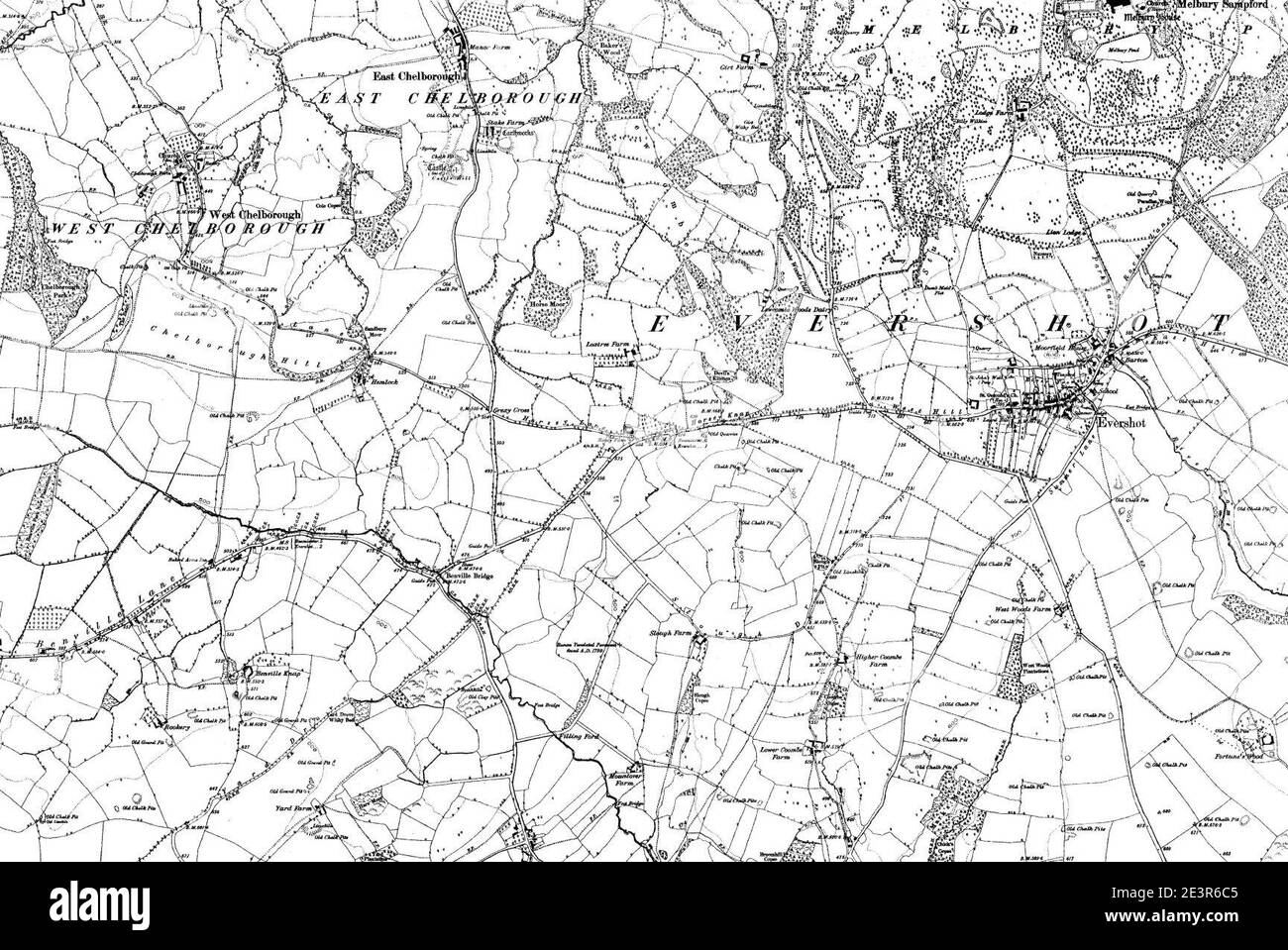 Map of Dorset OS Map name 021-SW, Ordnance Survey, 1888-1892 Stock ...