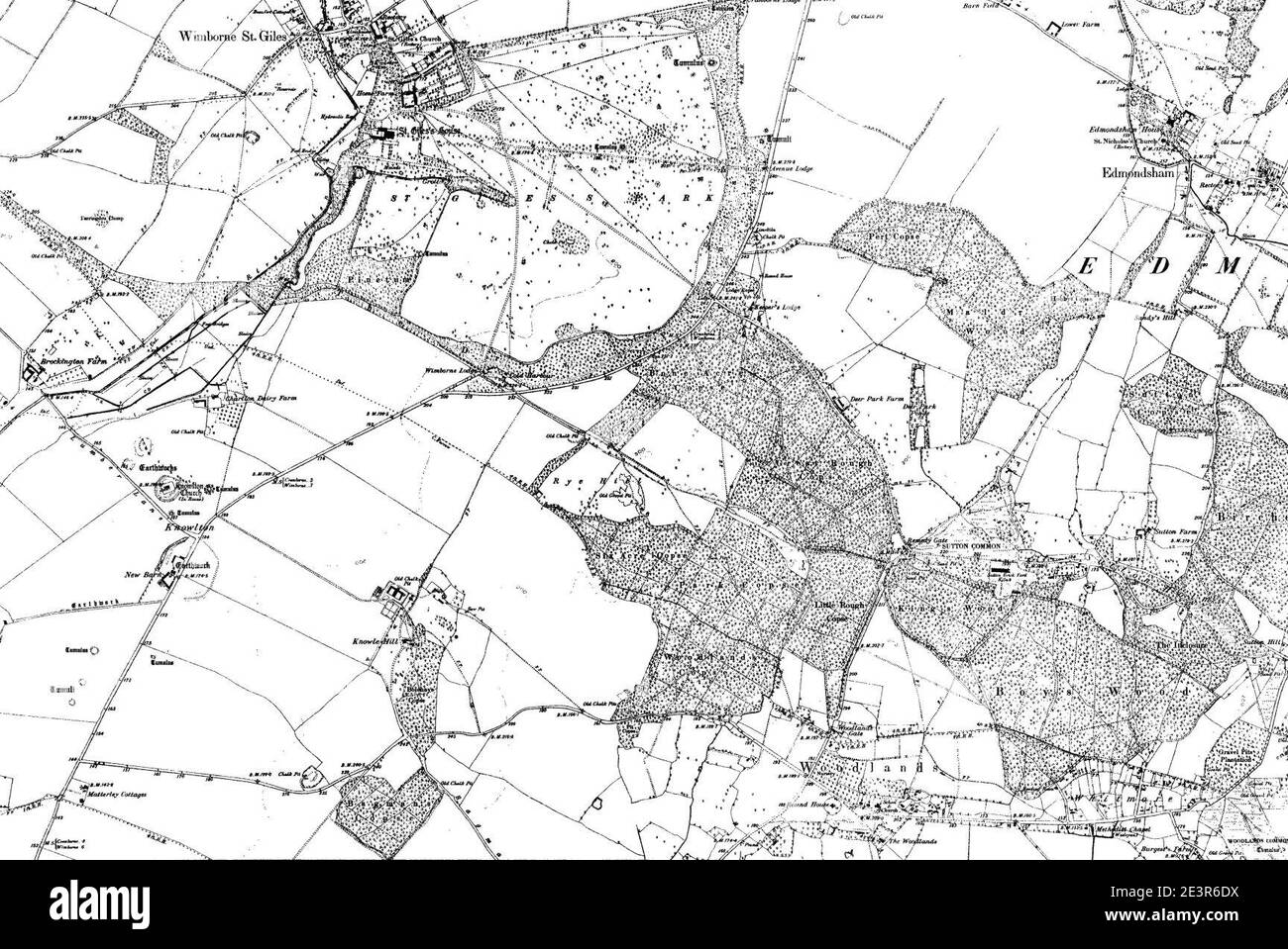 Map of Dorset OS Map name 016-SW, Ordnance Survey, 1888-1892 Stock ...