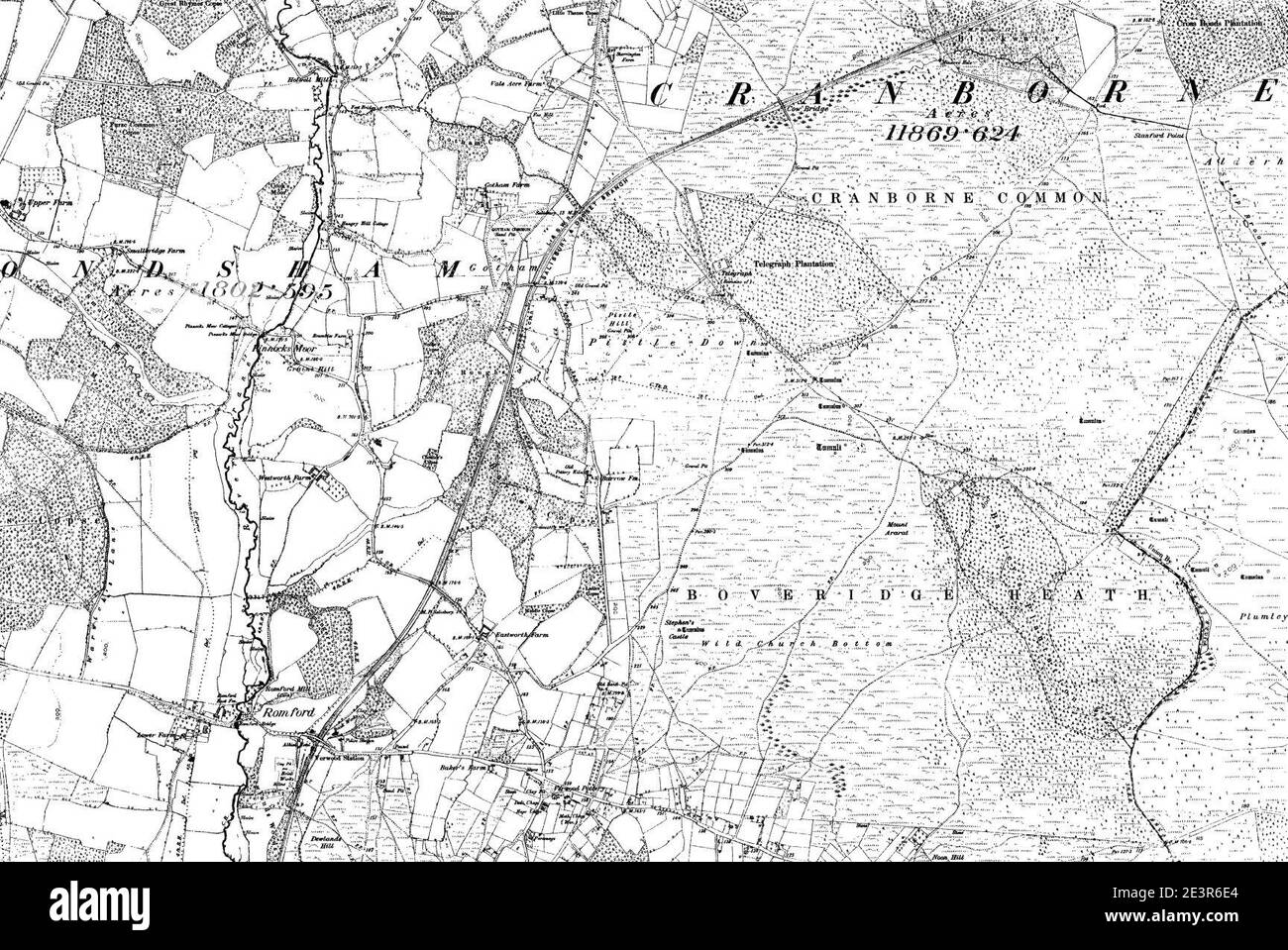 Map of Dorset OS Map name 016-SE, Ordnance Survey, 1888-1892 Stock ...
