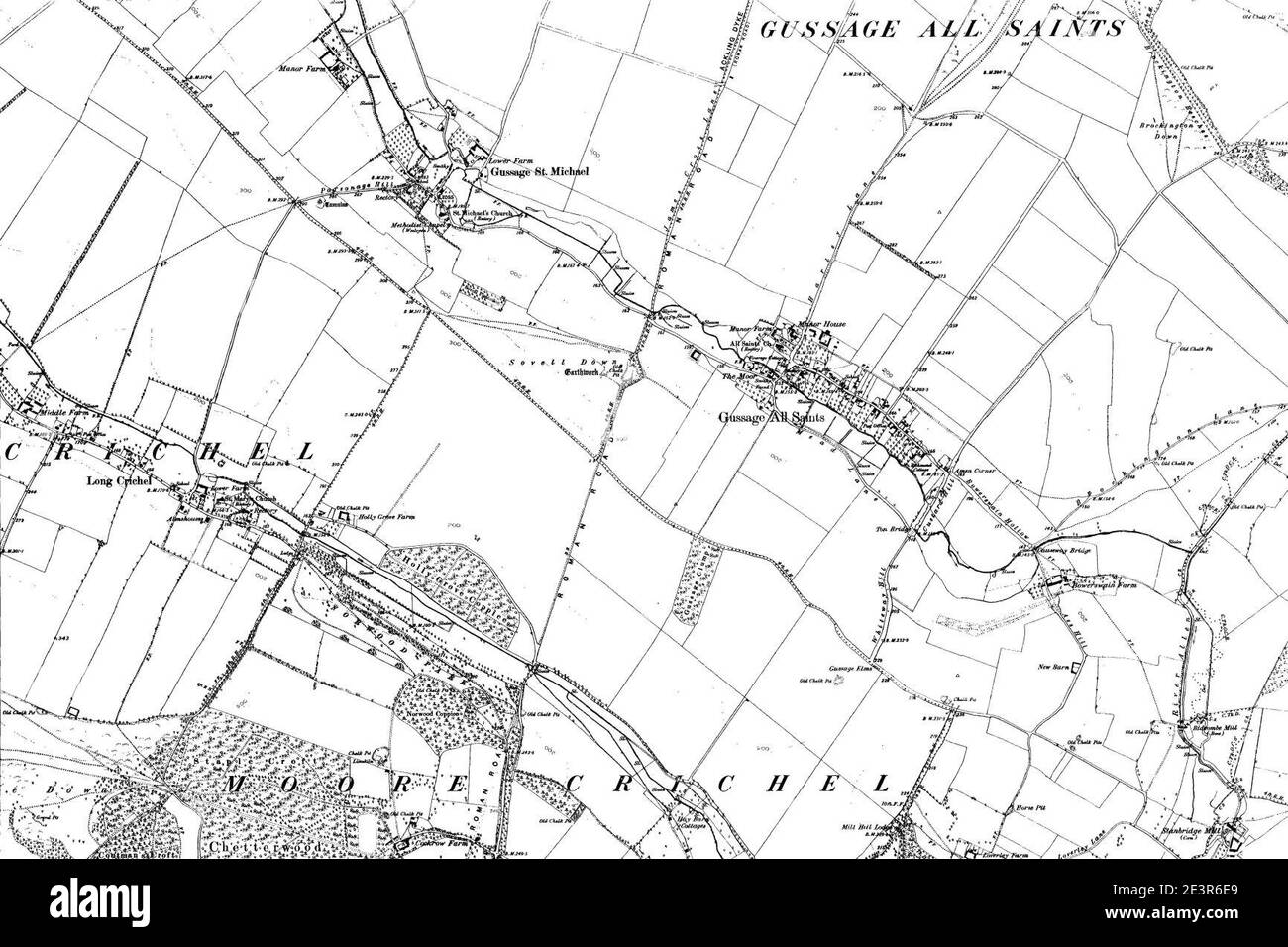 Map of Dorset OS Map name 015-SE, Ordnance Survey, 1888-1892 Stock ...