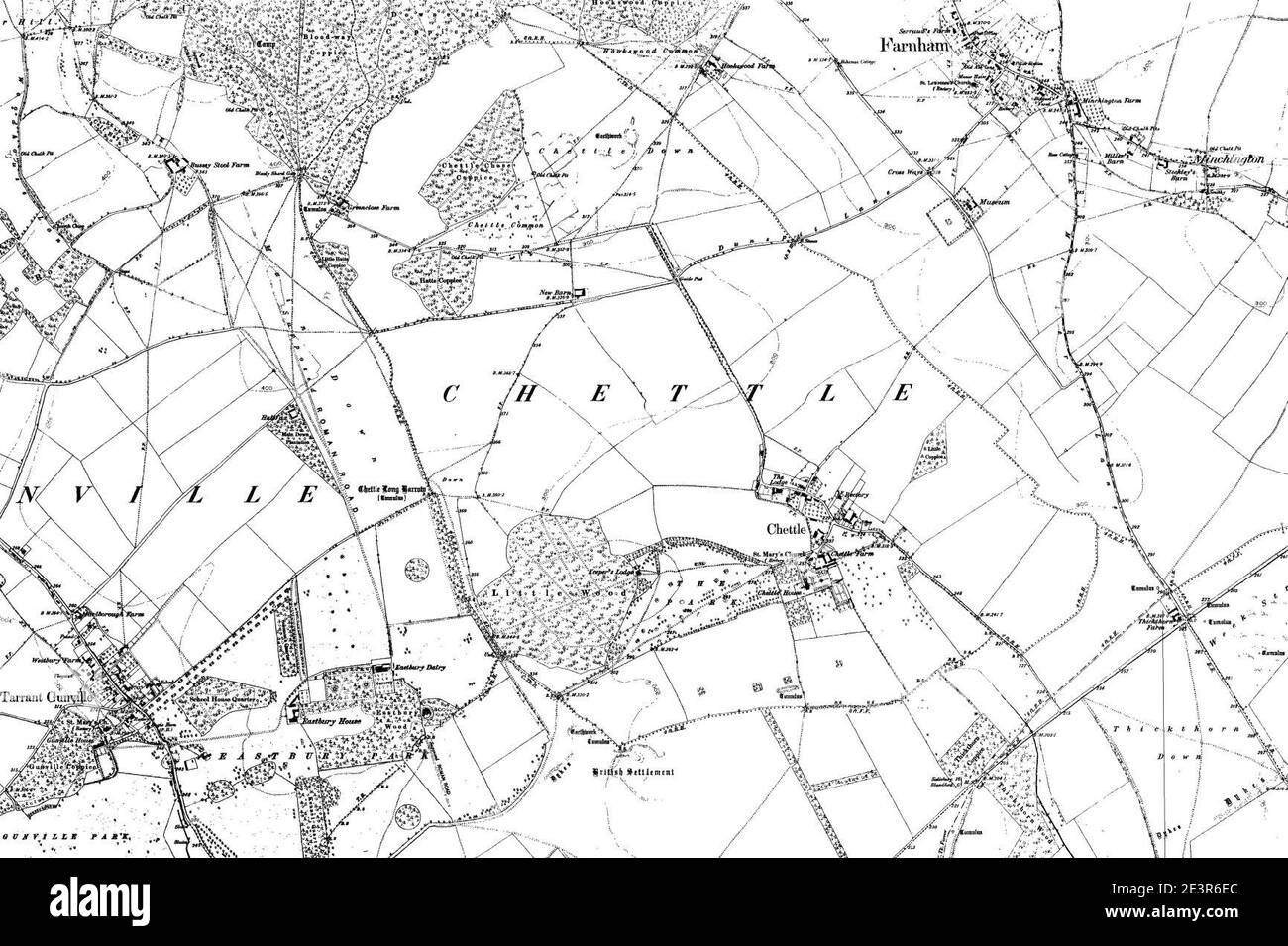 Map of Dorset OS Map name 015-NW, Ordnance Survey, 1888-1892 Stock ...