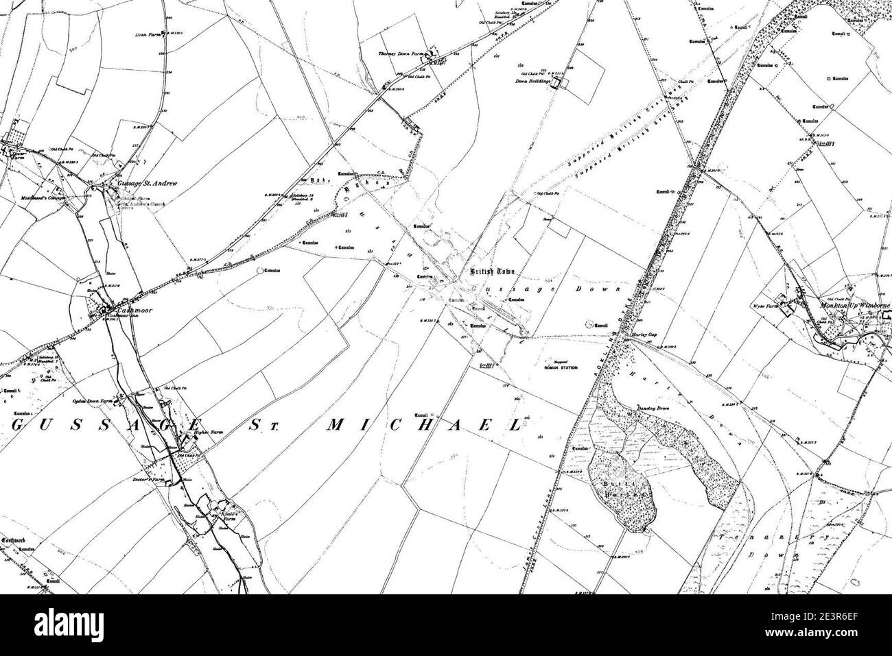 Map of Dorset OS Map name 015-NE, Ordnance Survey, 1888-1892 Stock ...