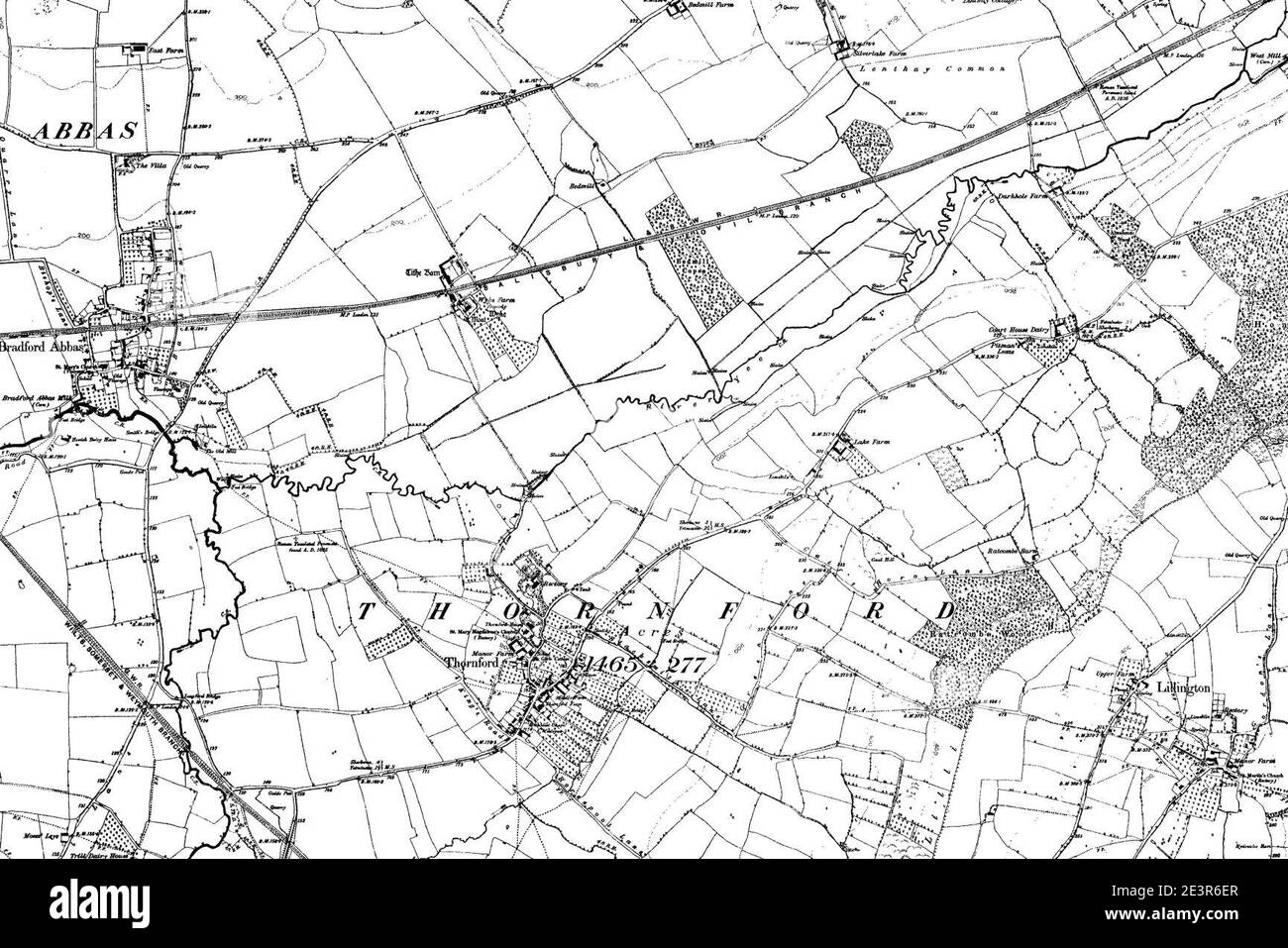 Map of Dorset OS Map name 011-NE, Ordnance Survey, 1888-1892 Stock ...