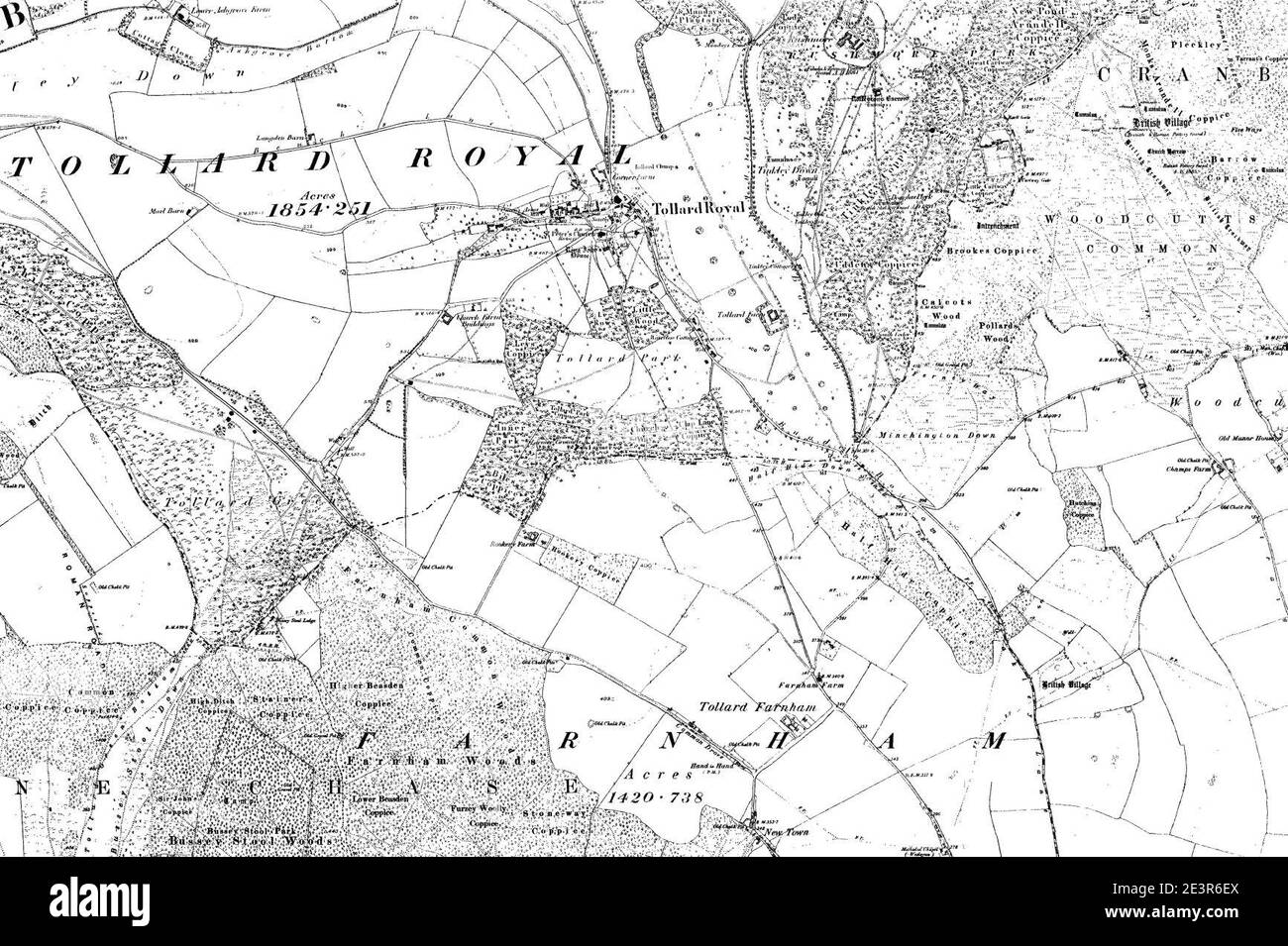 Map of Dorset OS Map name 009-SW, Ordnance Survey, 1888-1892 Stock ...