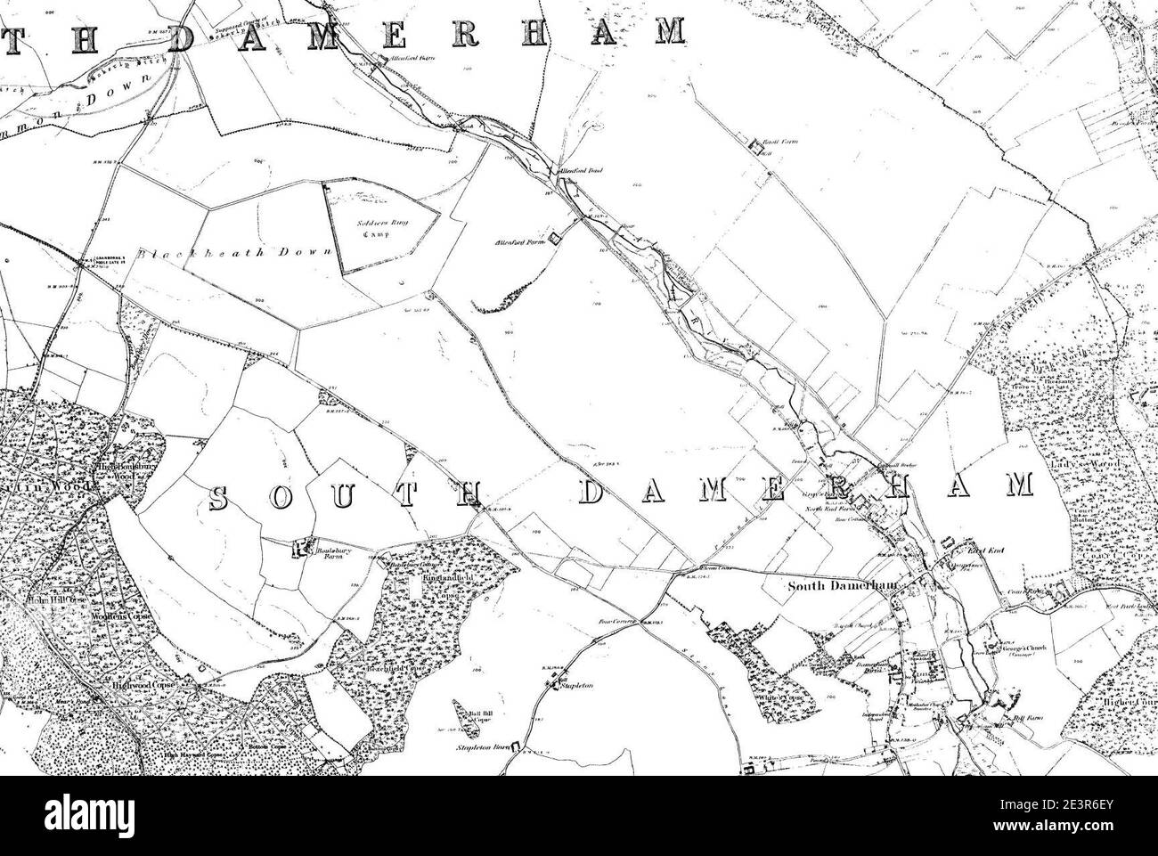 Map of Dorset OS Map name 010-SE, Ordnance Survey, 1888-1892 Stock ...