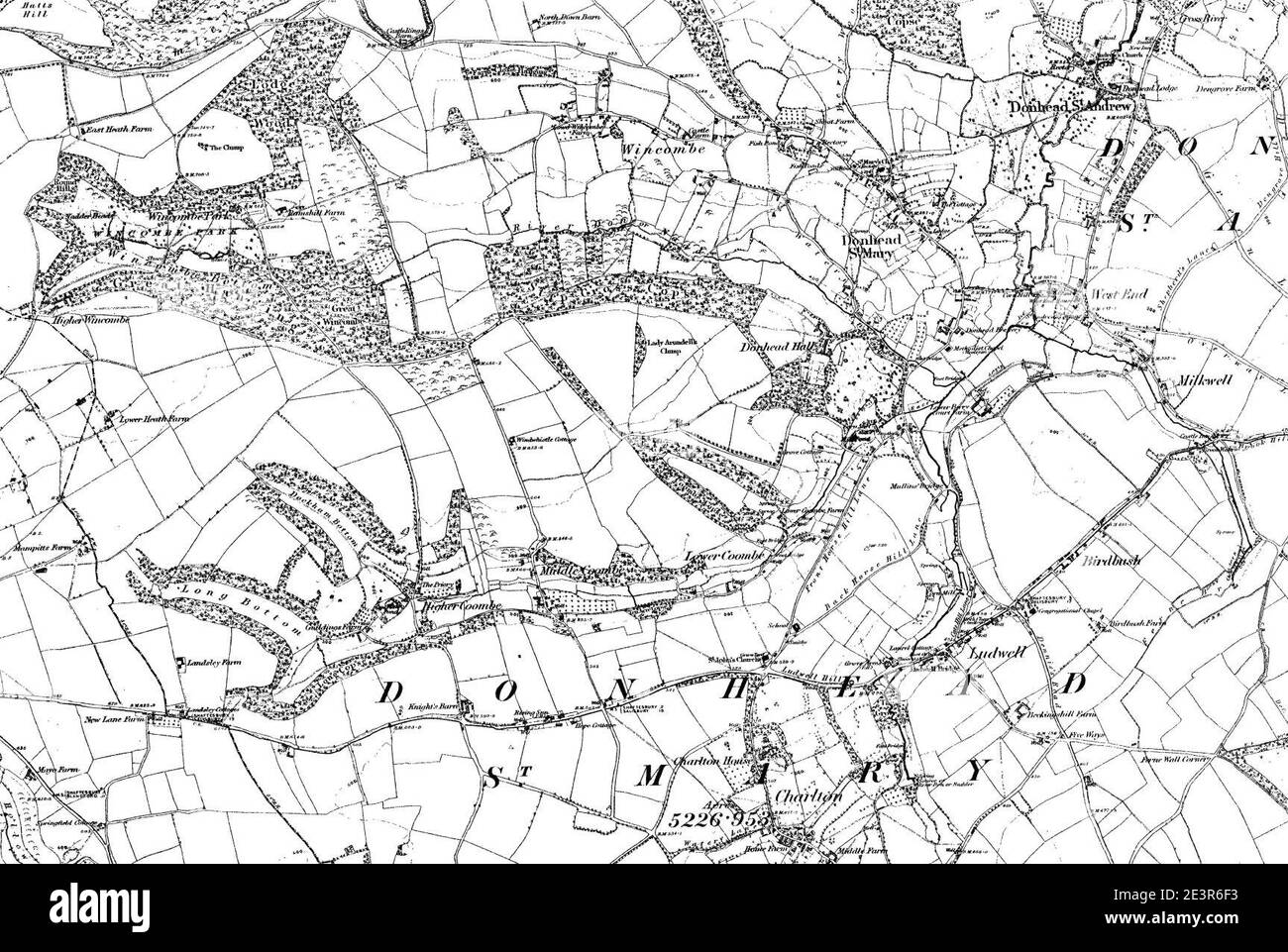 Map of Dorset OS Map name 004-SE, Ordnance Survey, 1888-1892 Stock ...