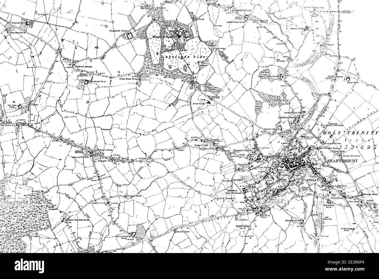 Map of Dorset OS Map name 004-SW, Ordnance Survey, 1888-1892 Stock ...