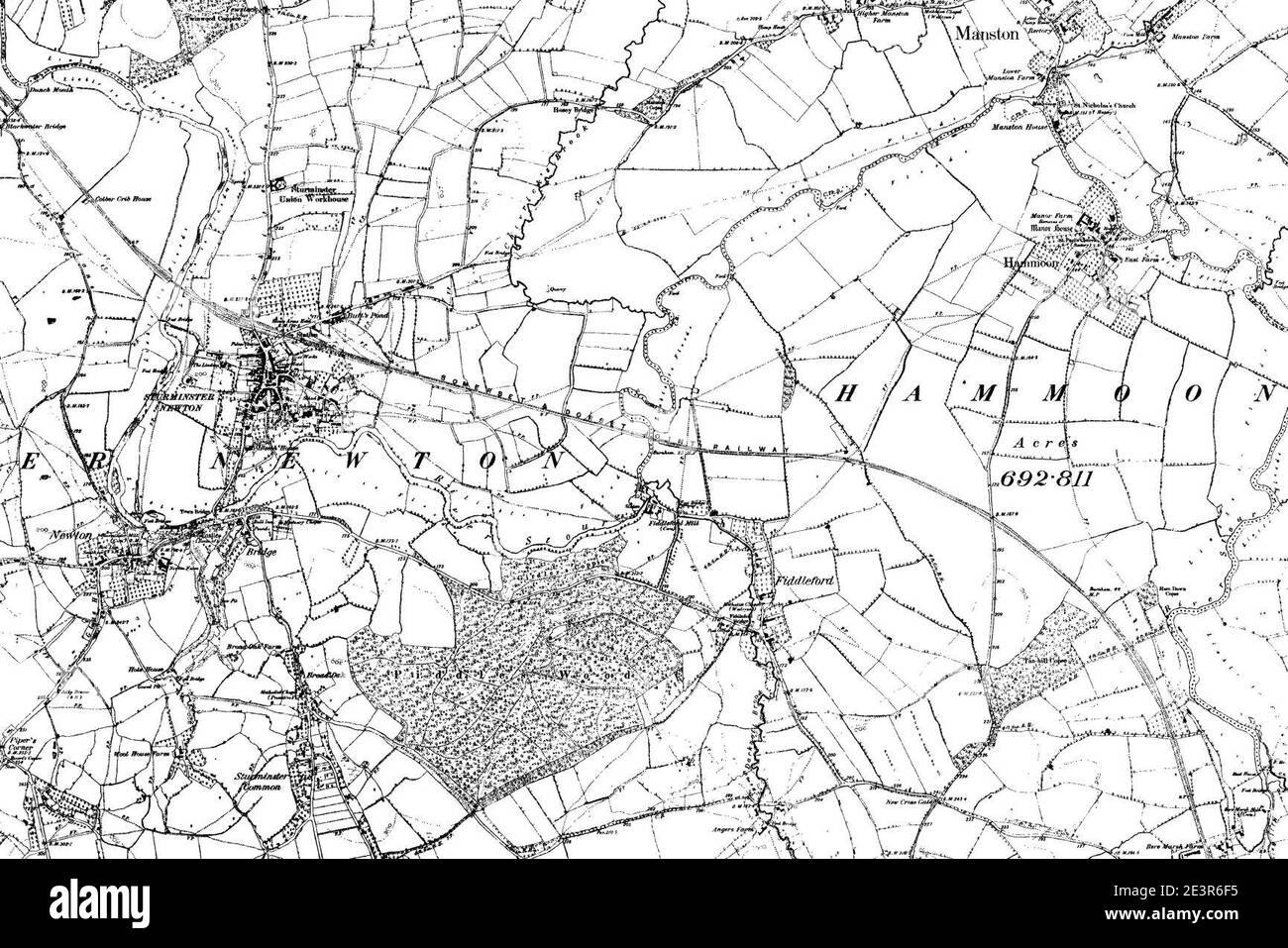 Map of Dorset OS Map name 013-NE, Ordnance Survey, 1888-1892 Stock ...