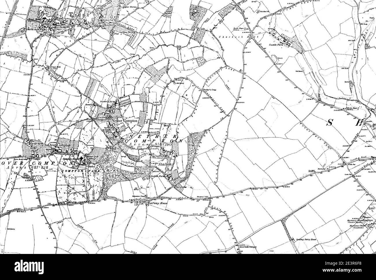 Map of Dorset OS Map name 005-SE, Ordnance Survey, 1888-1892 Stock ...
