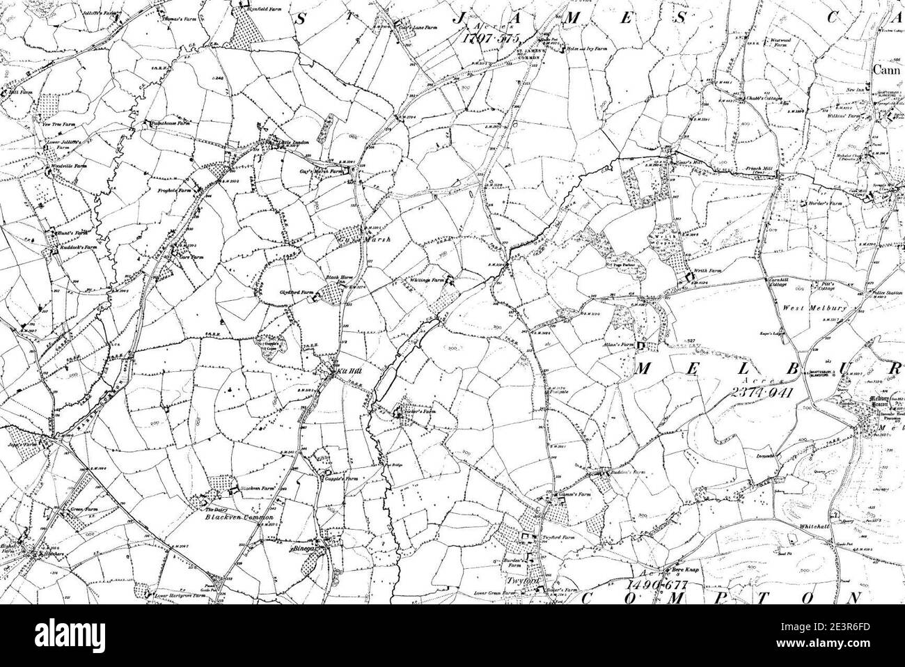 Map of Dorset OS Map name 008-NW, Ordnance Survey, 1888-1892 Stock ...